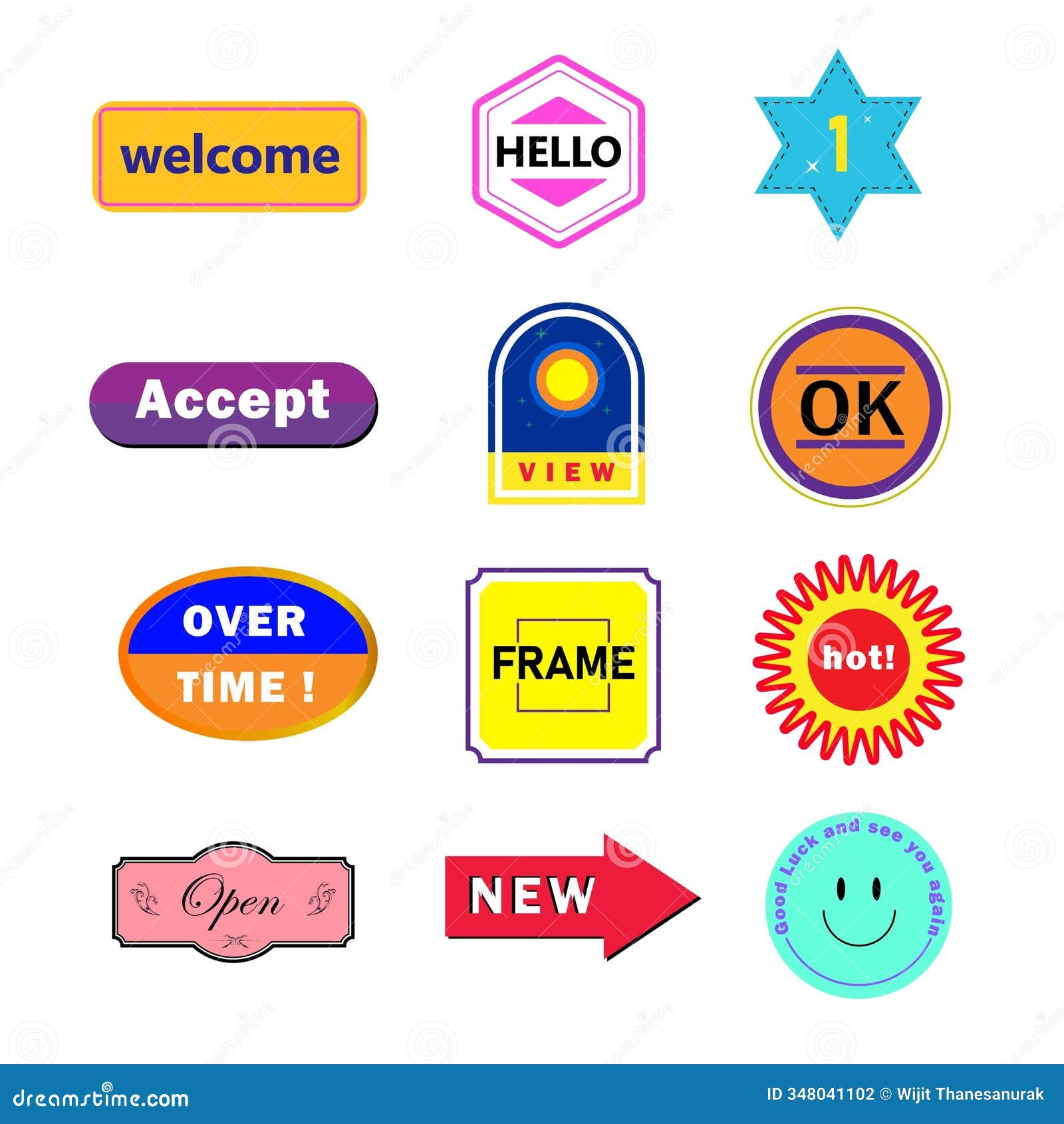 This Image Features Colorful Icons and Symbols for Design,conveying ...