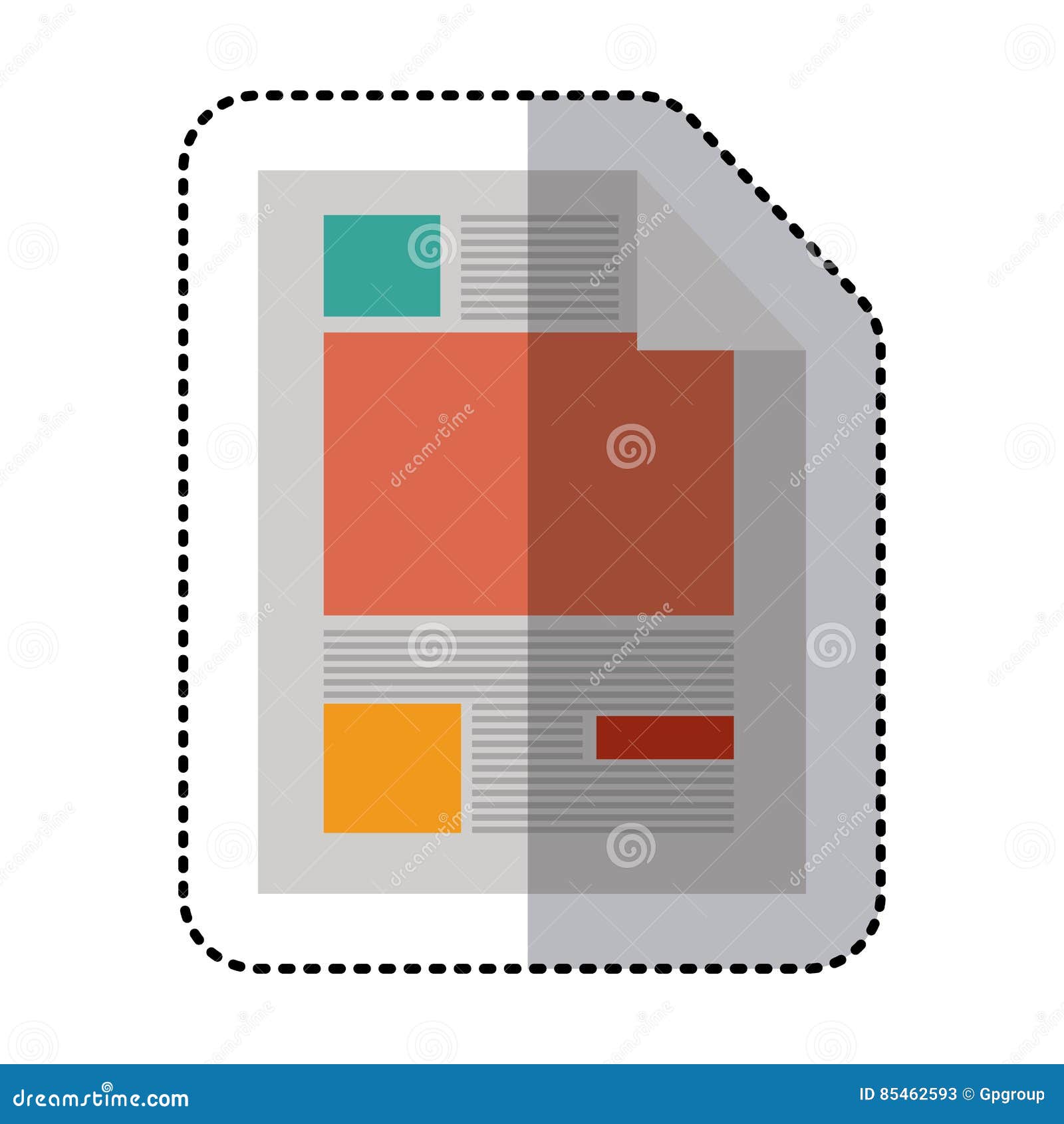 Sticker Colorful Paper Sheet Text and Graphics Stock Illustration ...