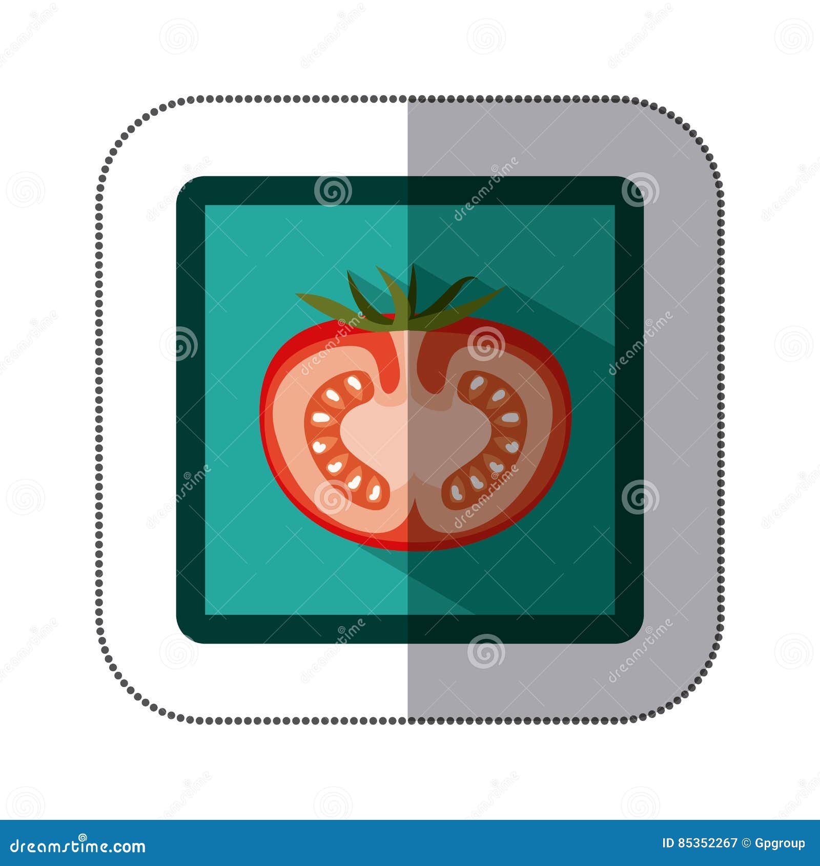 Square Tomato Icon Vector Collage | CartoonDealer.com #179687777
