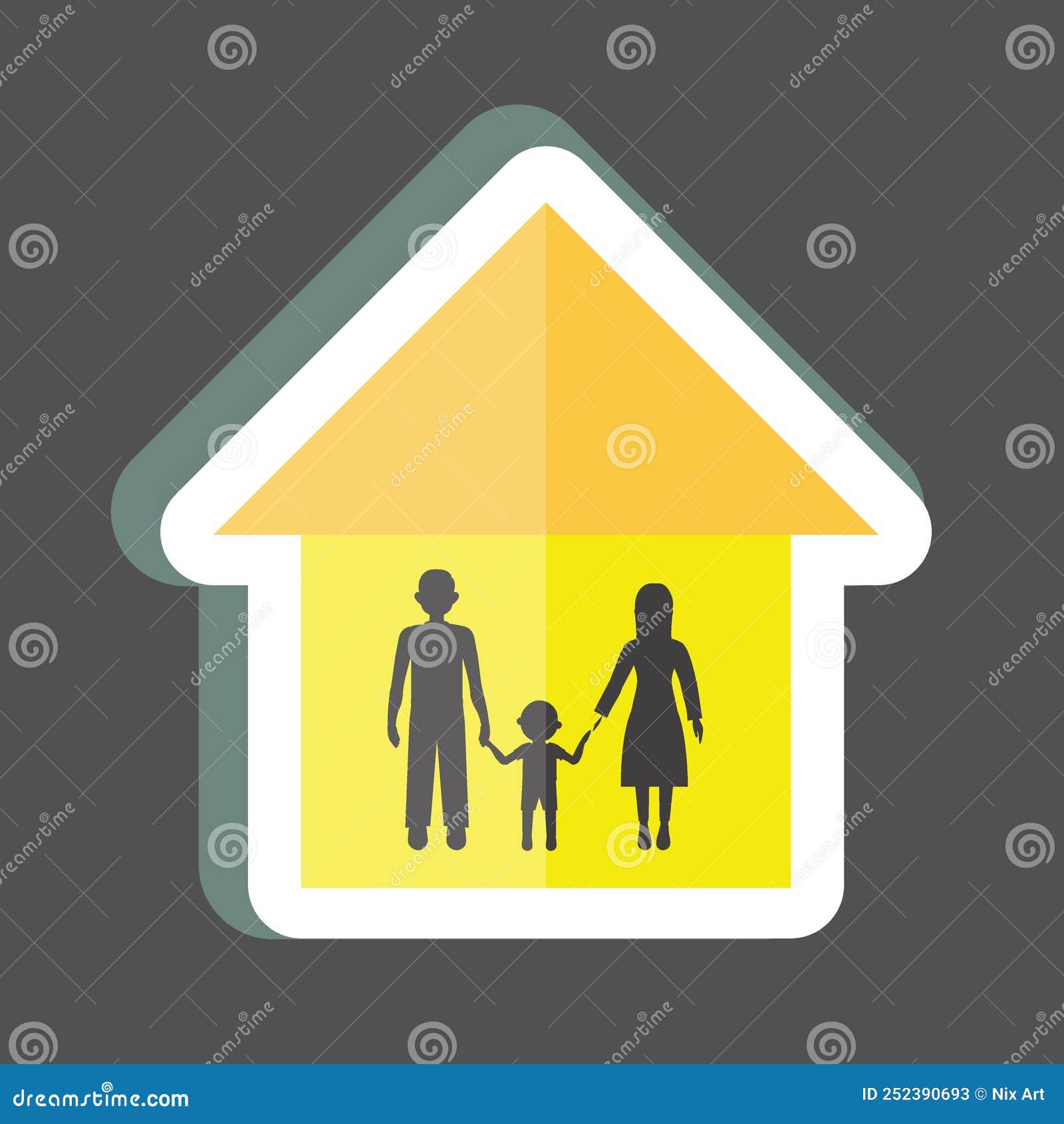 Sticker Community Building. Suitable for Community Symbol. Simple ...