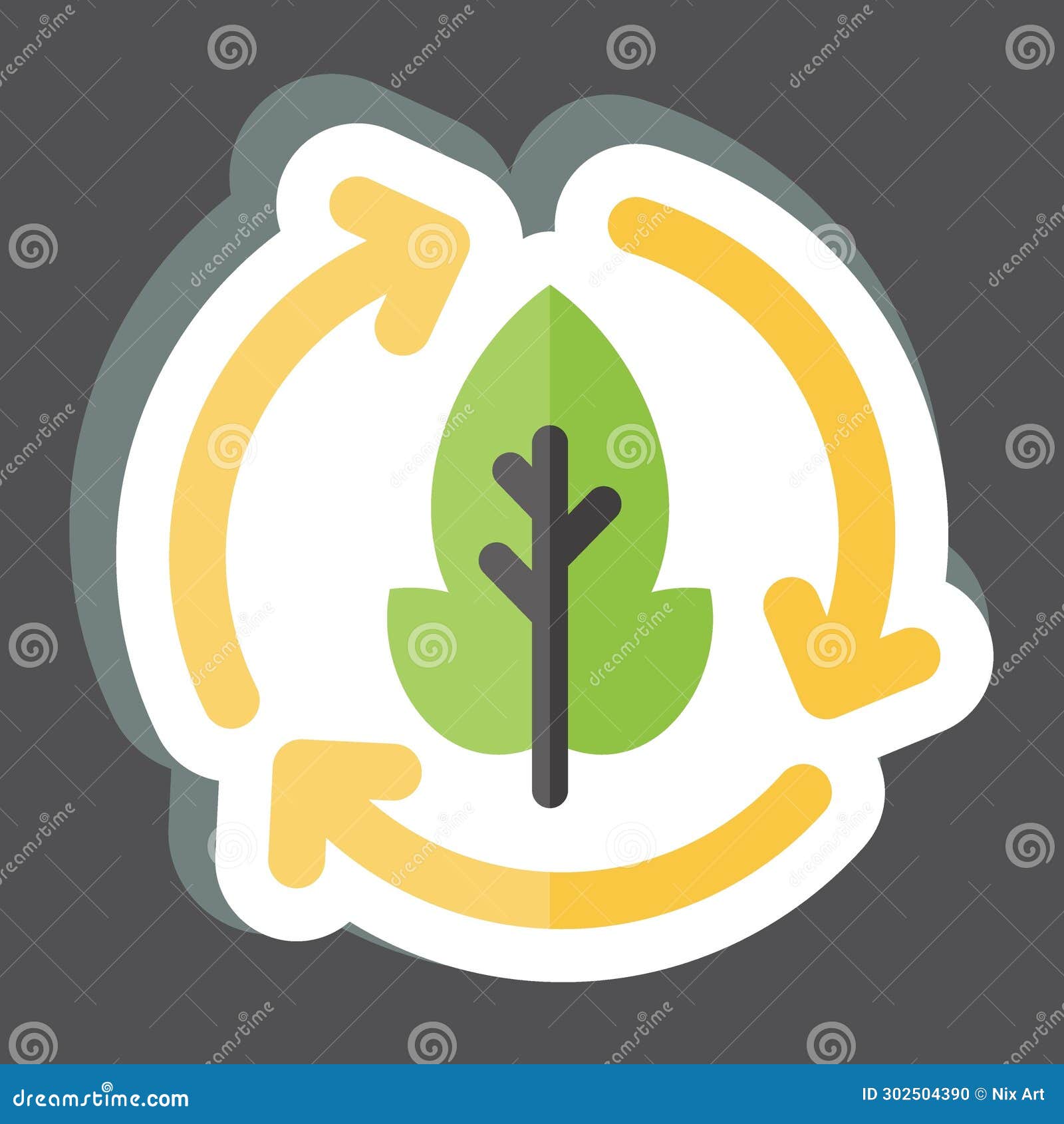 Sticker Compostable. Related To Plastic Pollution Symbol. Simple Design ...