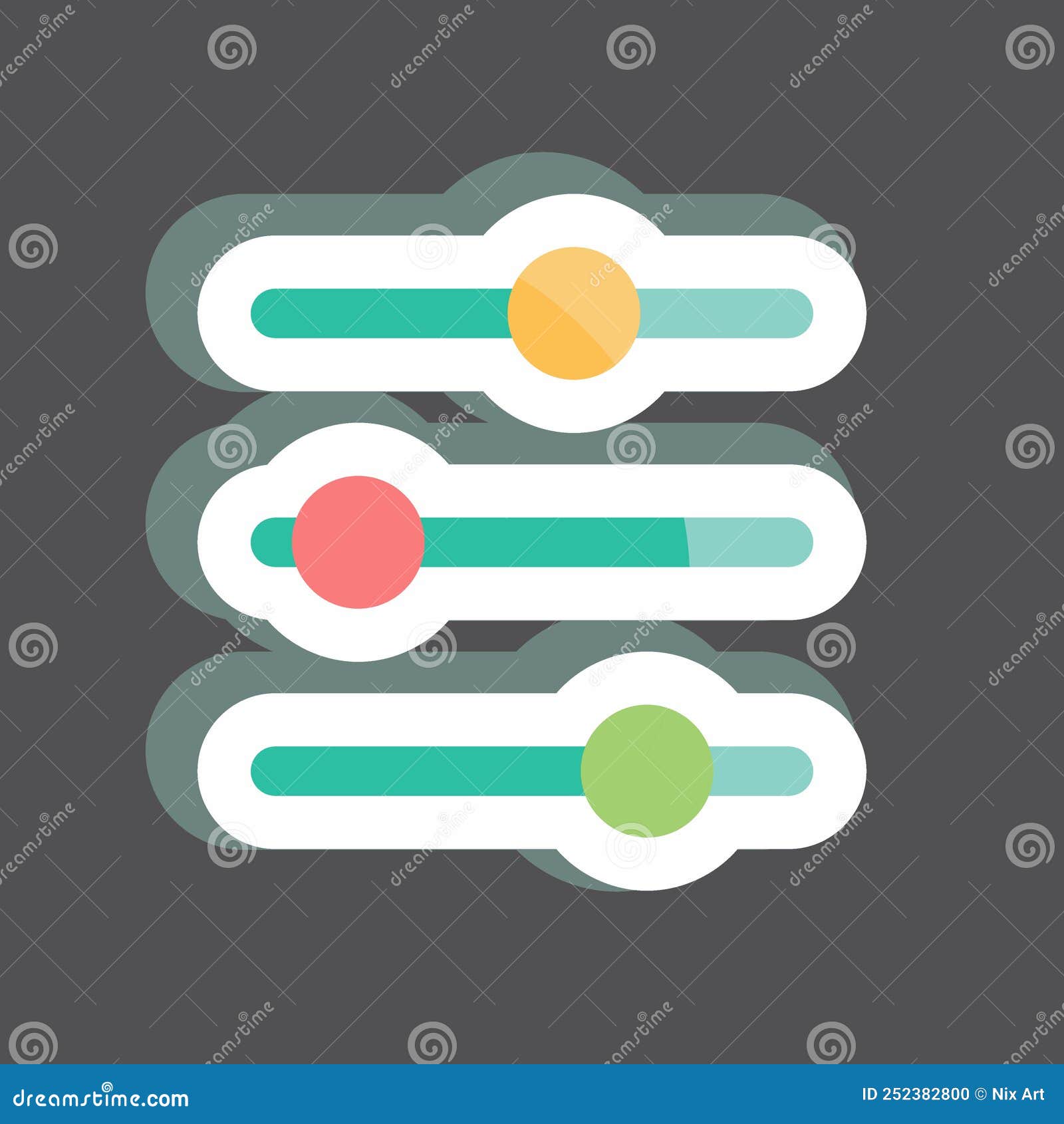 Sticker Controls. Suitable for Web Interface Symbol. Simple Design ...