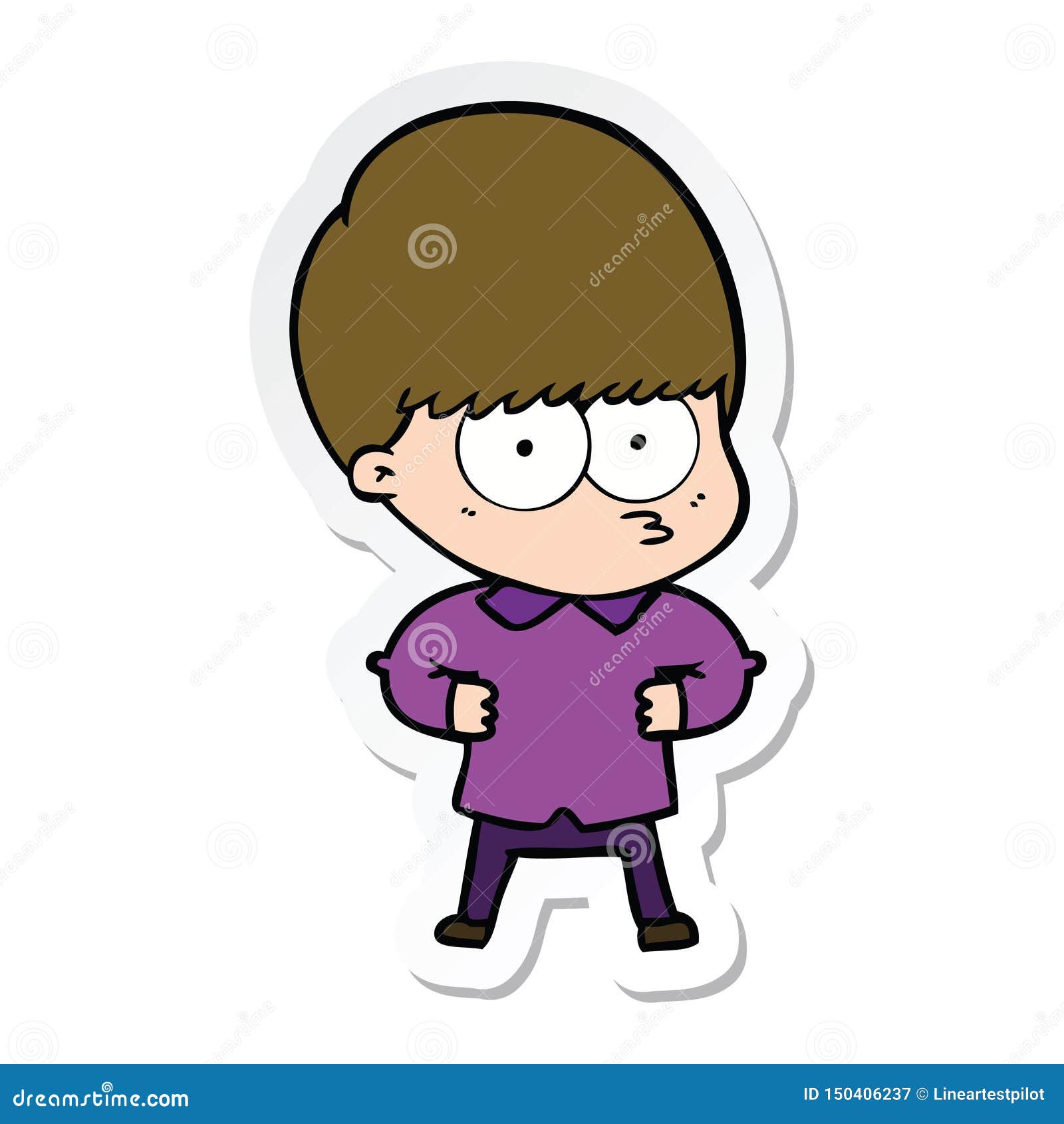 Curious Cartoon Character: Puzzled Avatar Isolated On Transparent ...