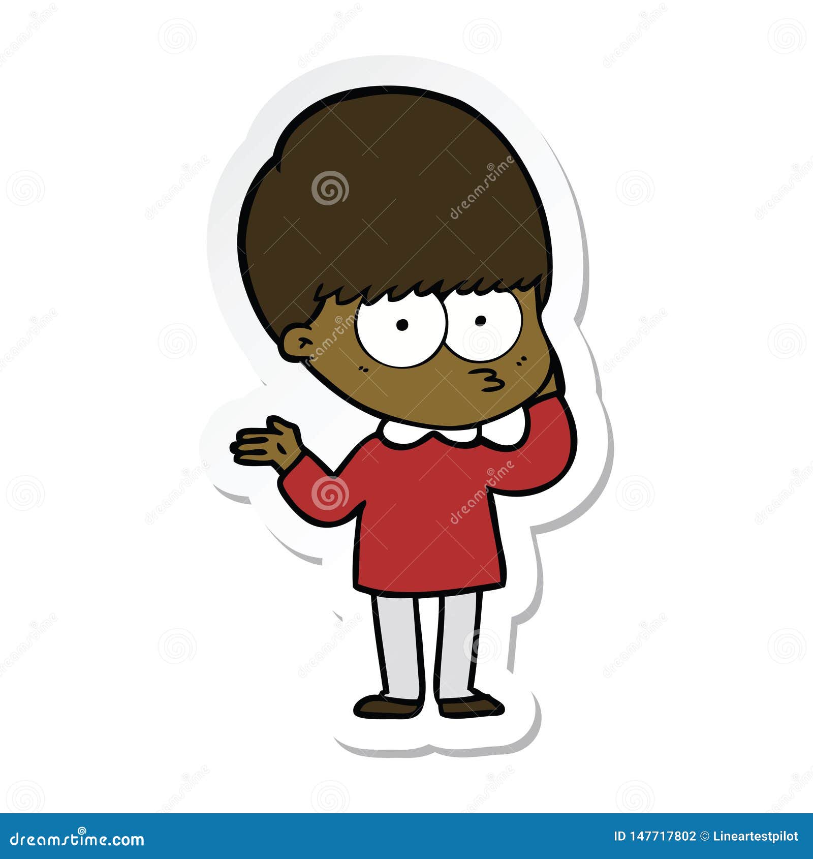 Curious Cartoon Fish Looks At A Funny Worm | CartoonDealer.com #219944875