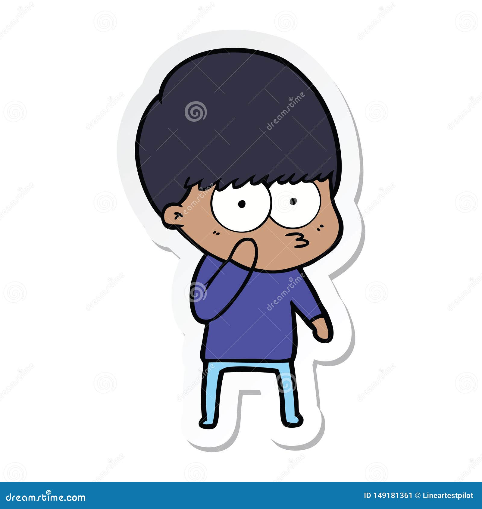 Curious Cartoon Fish Looks At A Funny Worm | CartoonDealer.com #219944875