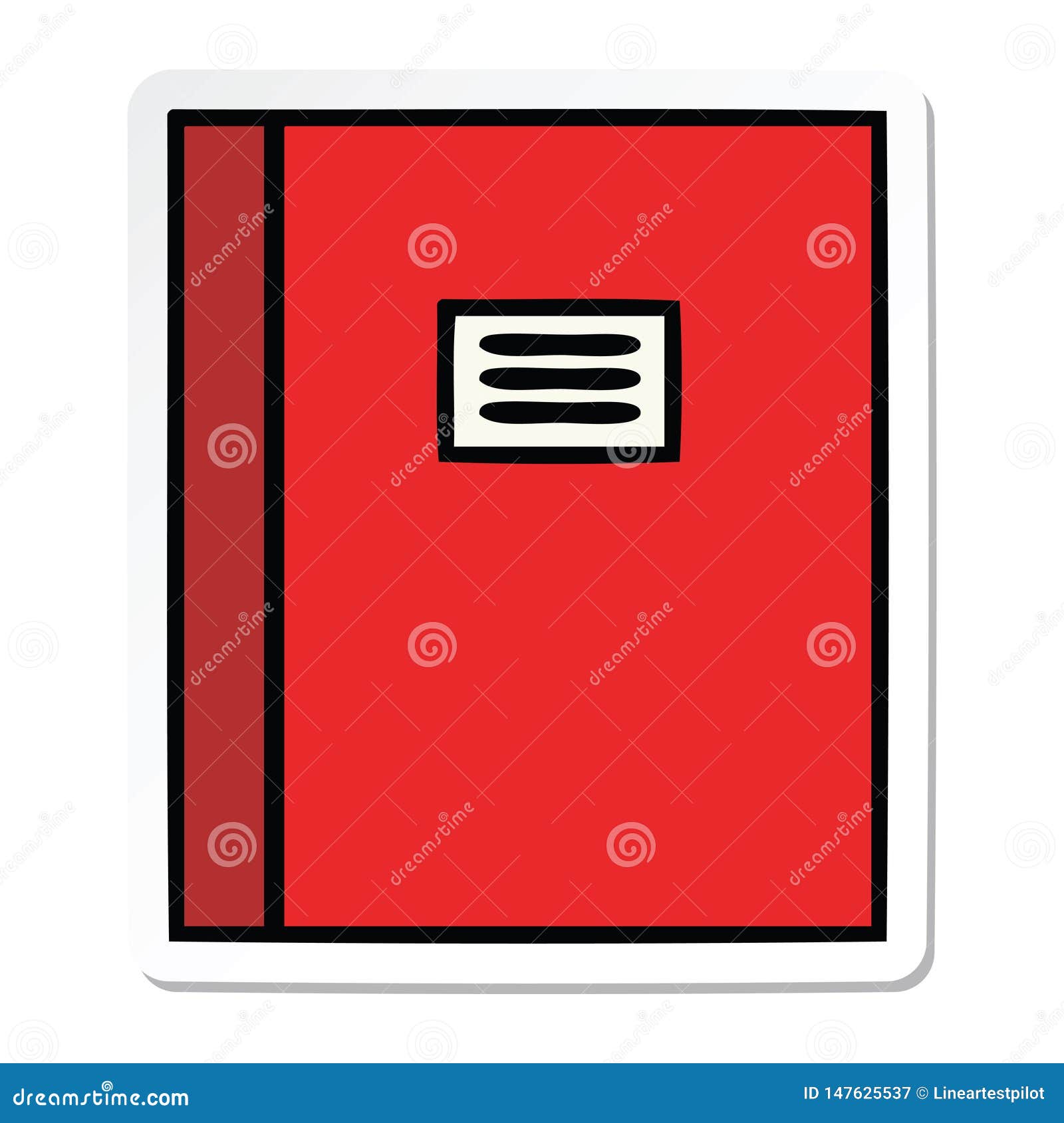 Sticker of a Cute Cartoon Journal Book Stock Vector - Illustration of ...