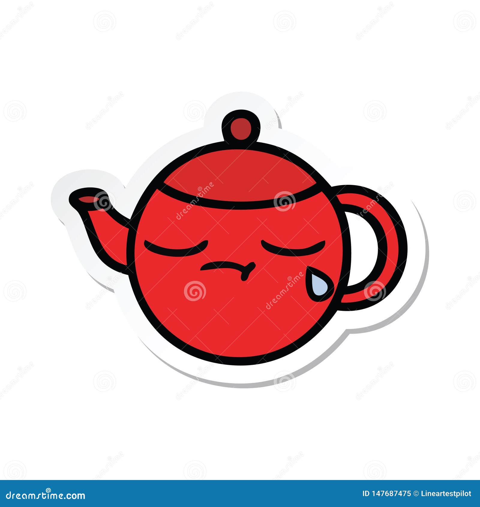 Sticker of a Cute Cartoon Teapot Stock Vector - Illustration of ... Sticker of a Cute Cartoon Teapot Stock Vector - Illustration of ...