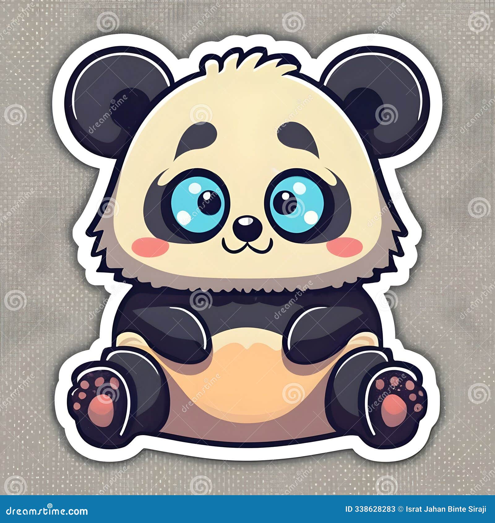 Sticker of a Cute Panda Mascot Doing Yoga Poses Stock Illustration ...