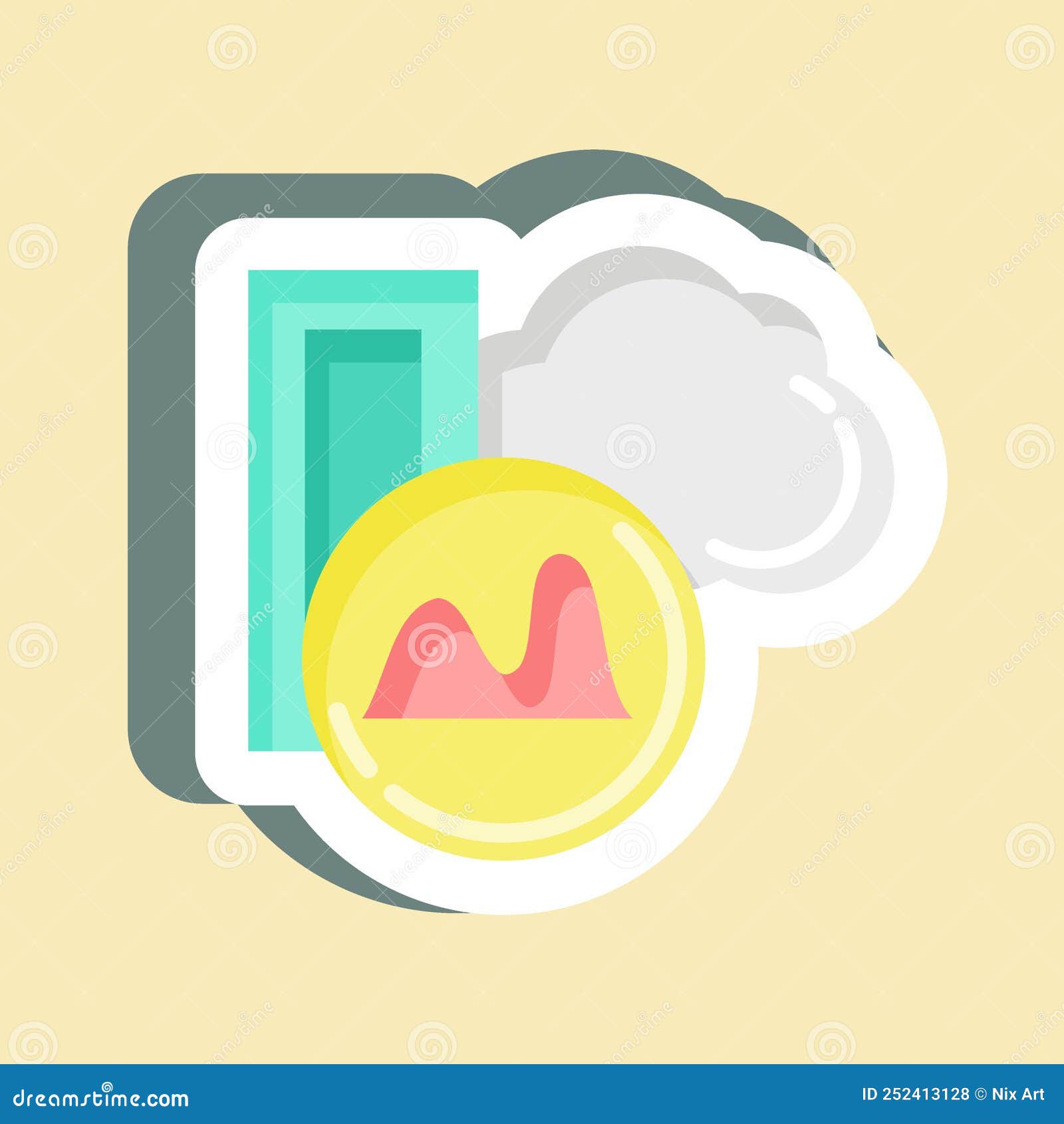Sticker Database Analysis. Suitable for Education Symbol. Simple Design ...