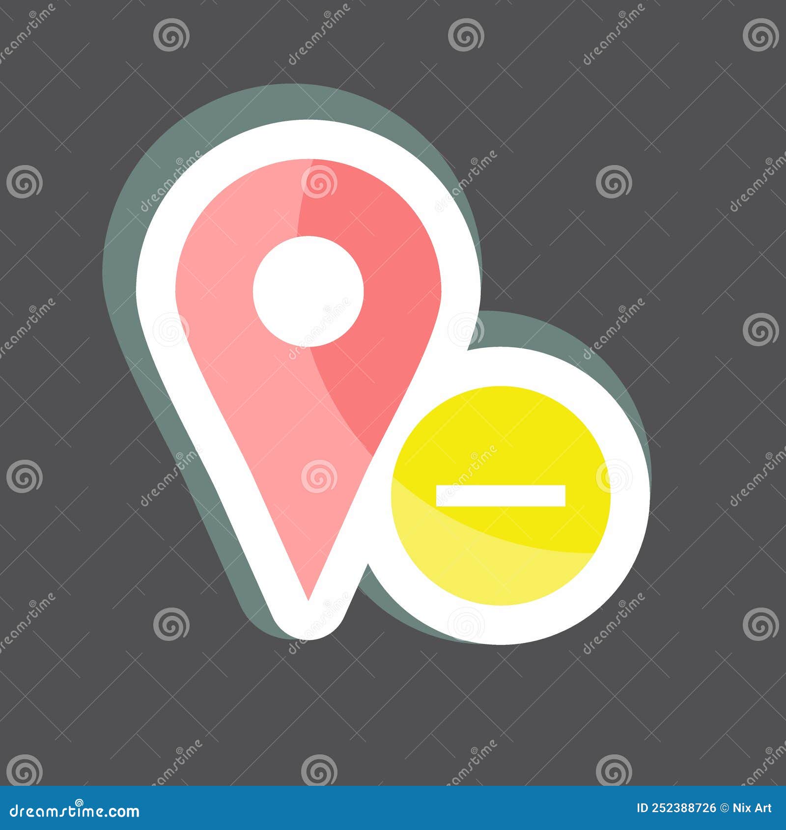 Sticker Delete Location. Suitable for User Interface Symbol. Simple Design Editable. Design ...