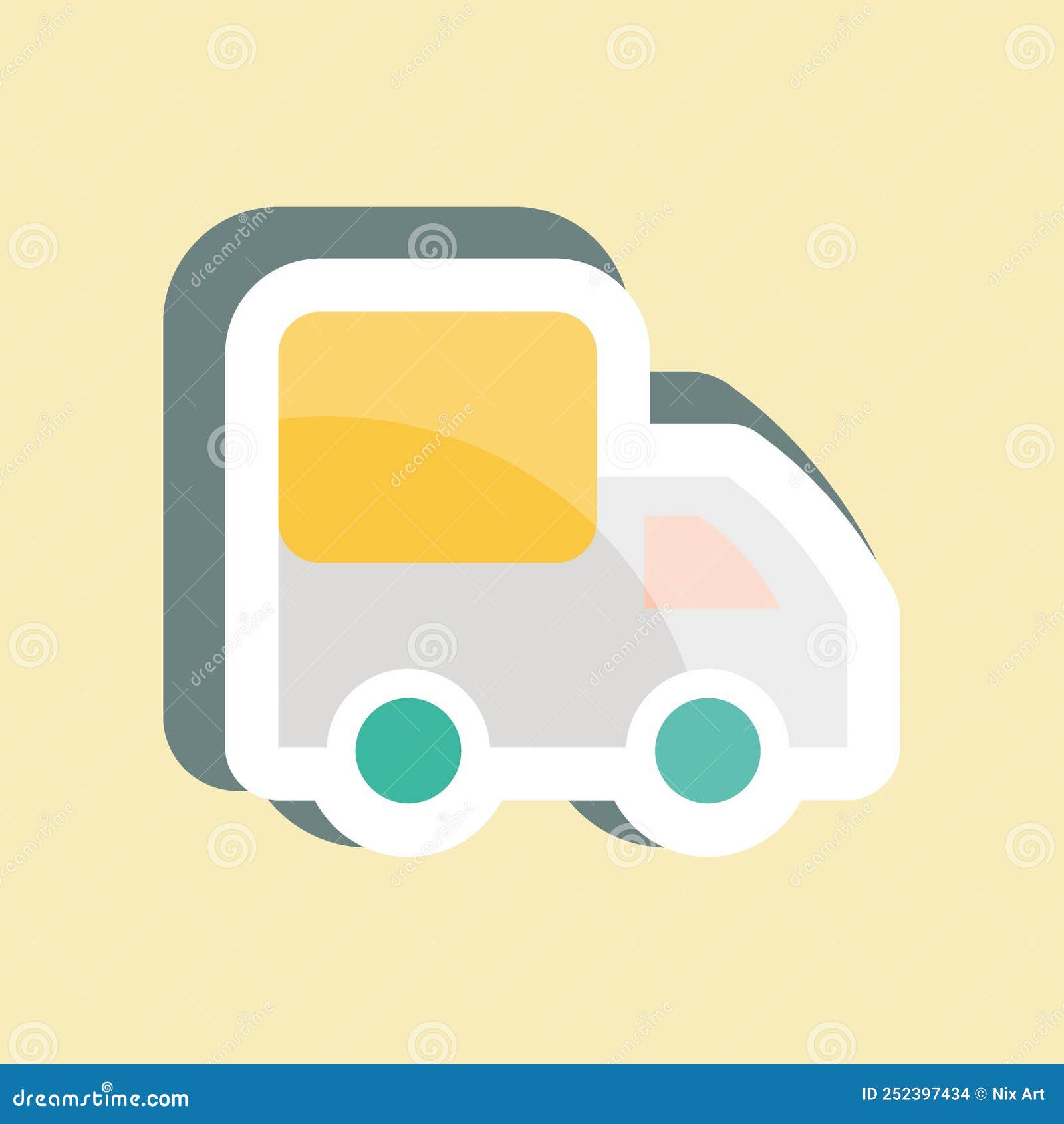 Sticker Delivery. Suitable for Business Symbol. Simple Design Editable ...