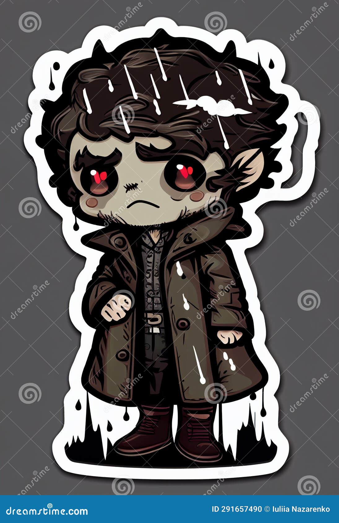 Little Vampire in a Cape. AI Generated Stock Illustration ...