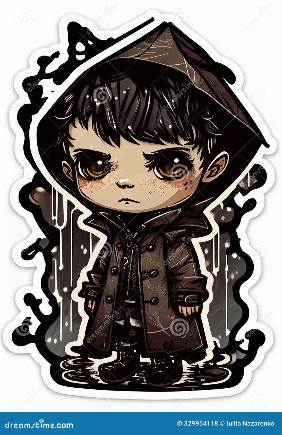 Little Vampire in a Cape. AI Generated Stock Illustration ...