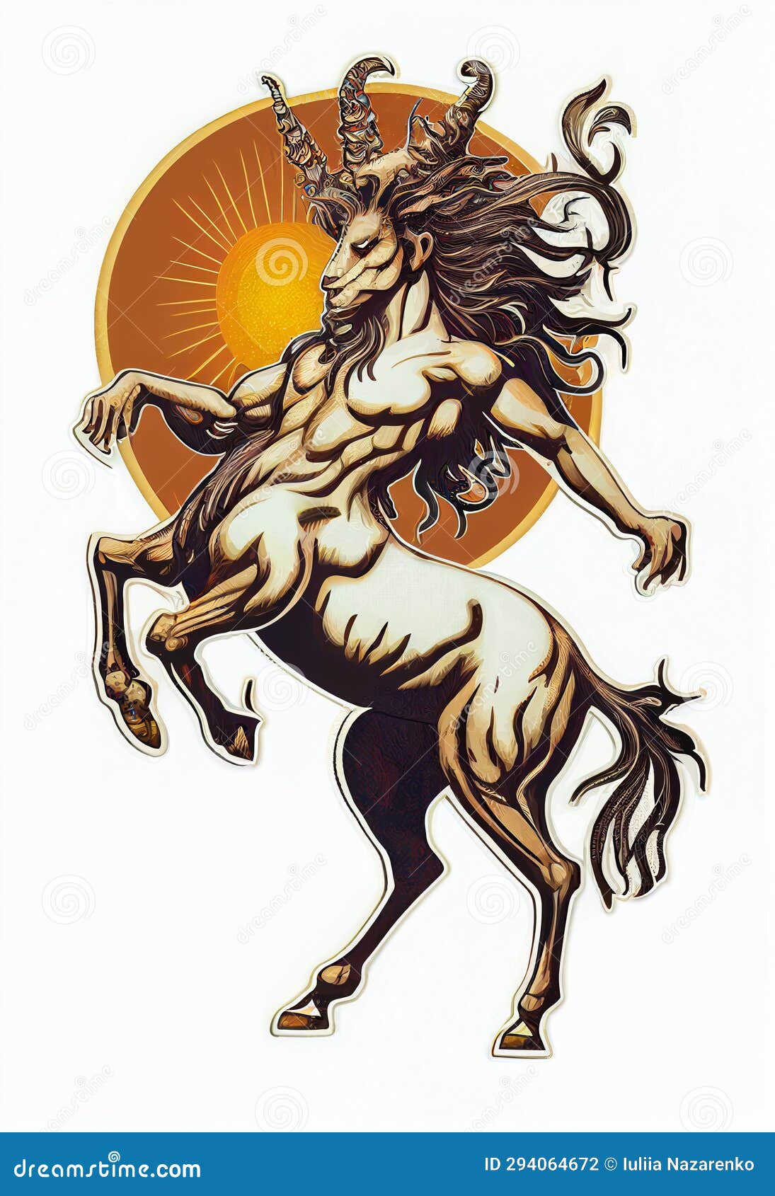 Centaur On White Cartoon Vector | CartoonDealer.com #41575089