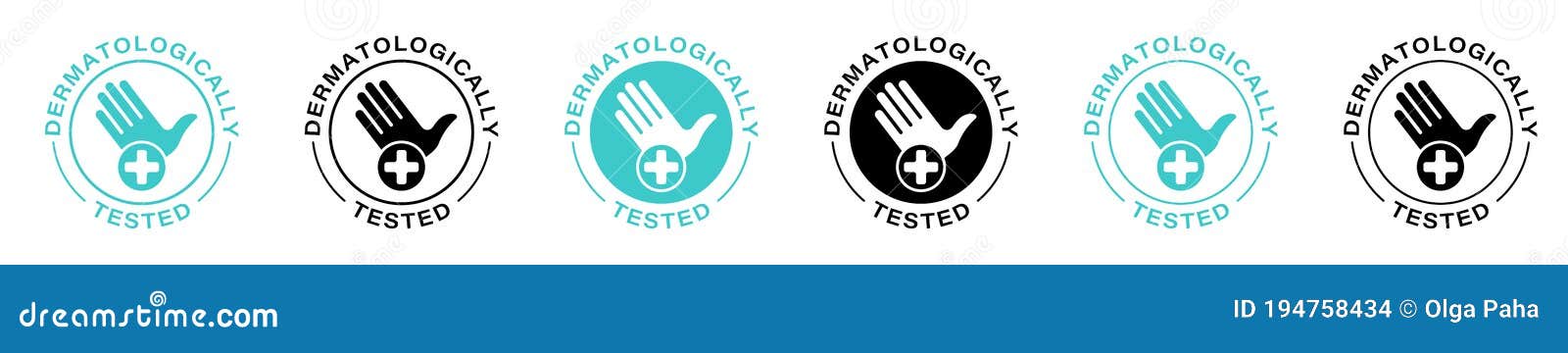 Sticker Dermatologically Tested 6 B Stock Vector - Illustration of ...