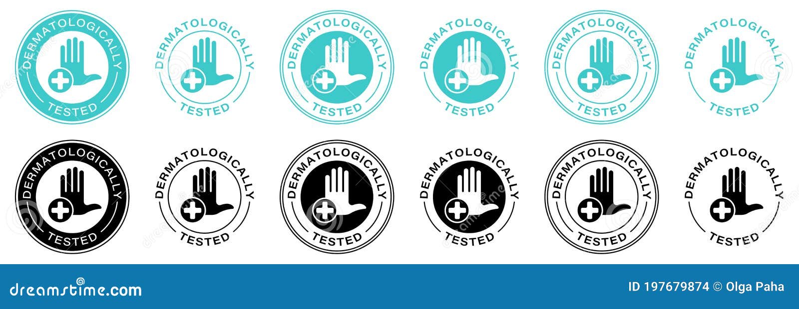 Sticker Dermatologically Tested 5 a Stock Vector - Illustration of ...