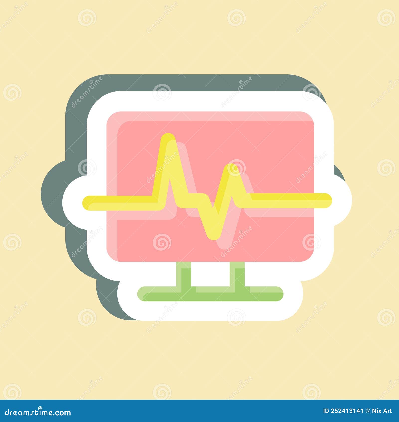 Sticker Diagnostic. Suitable for Education Symbol. Simple Design ...