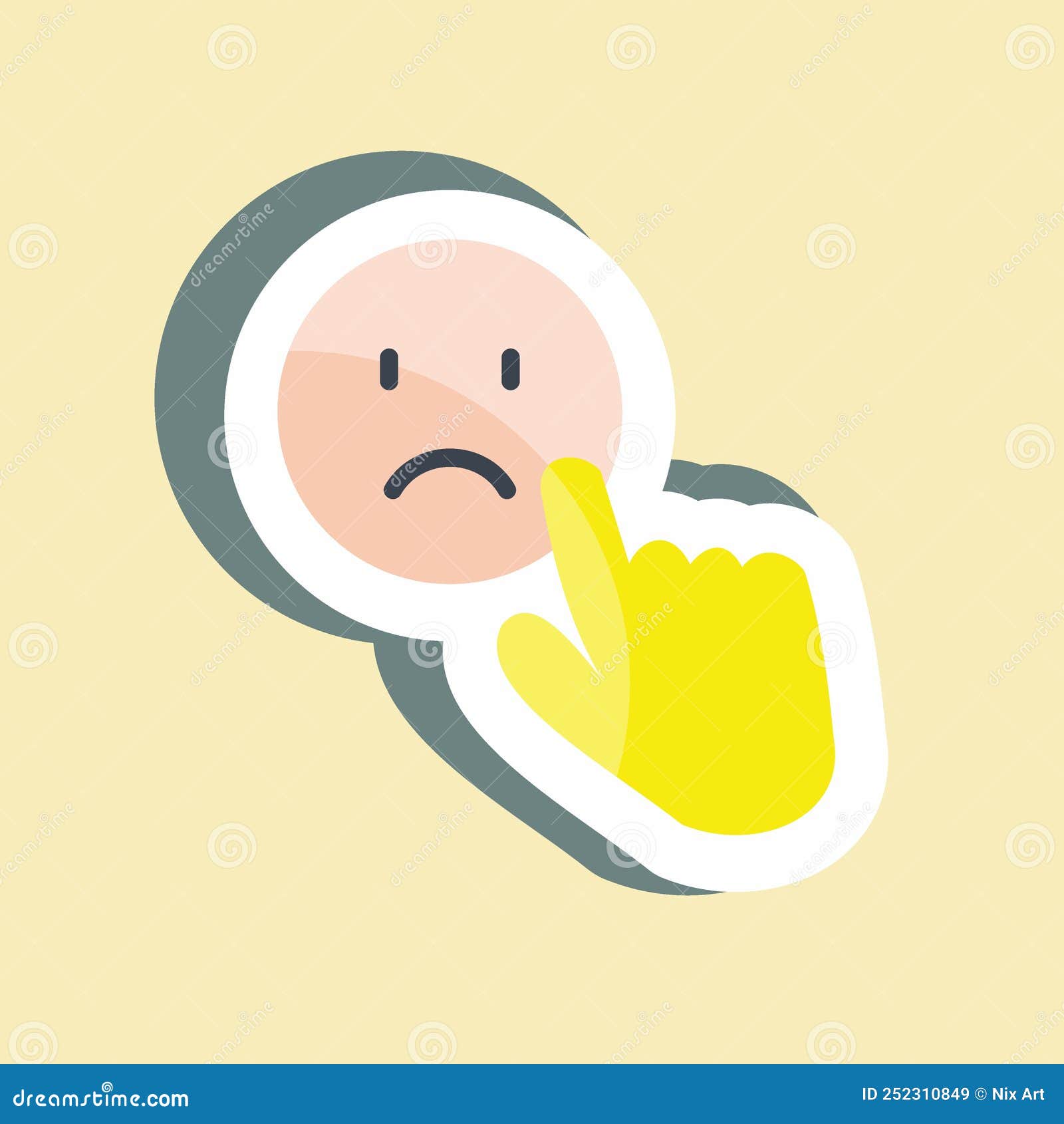 Sticker Dislike. Suitable for Feedback Symbol. Simple Design Editable ...