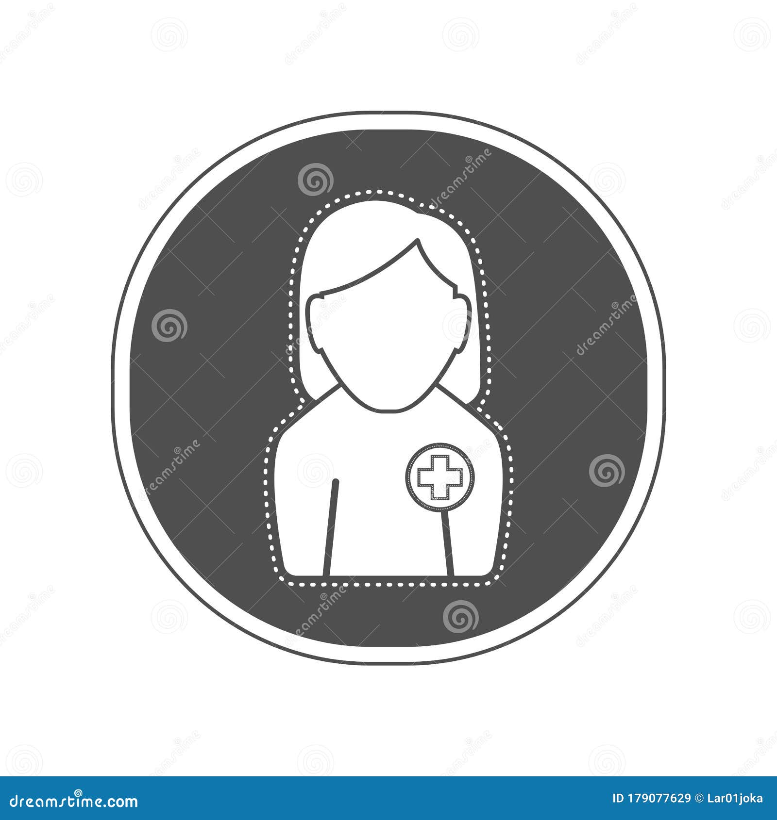 Sticker of a doctor icon stock vector. Illustration of medicine - 179077629