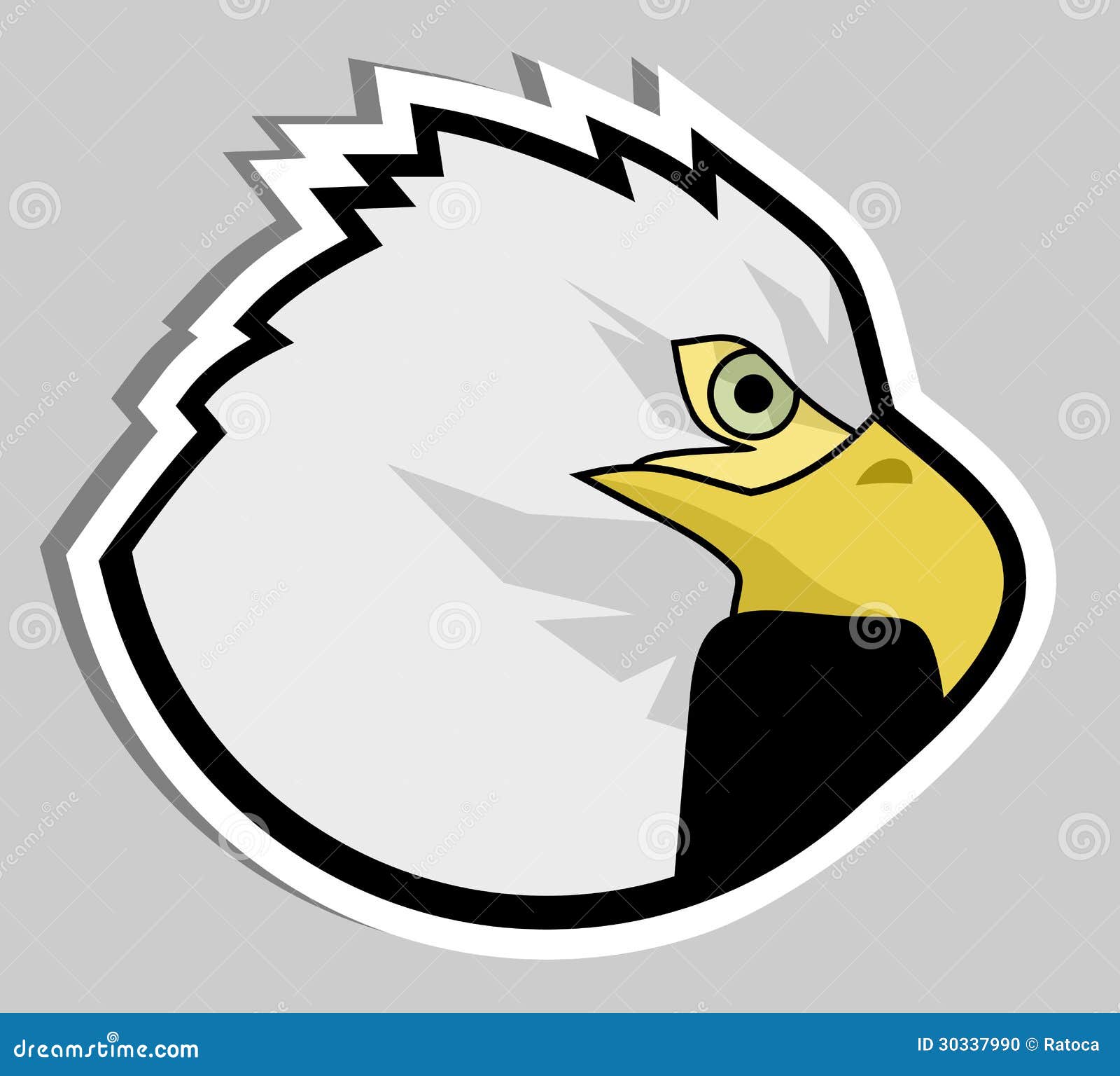 Sticker eagle stock vector. Illustration of animal, style - 30337990