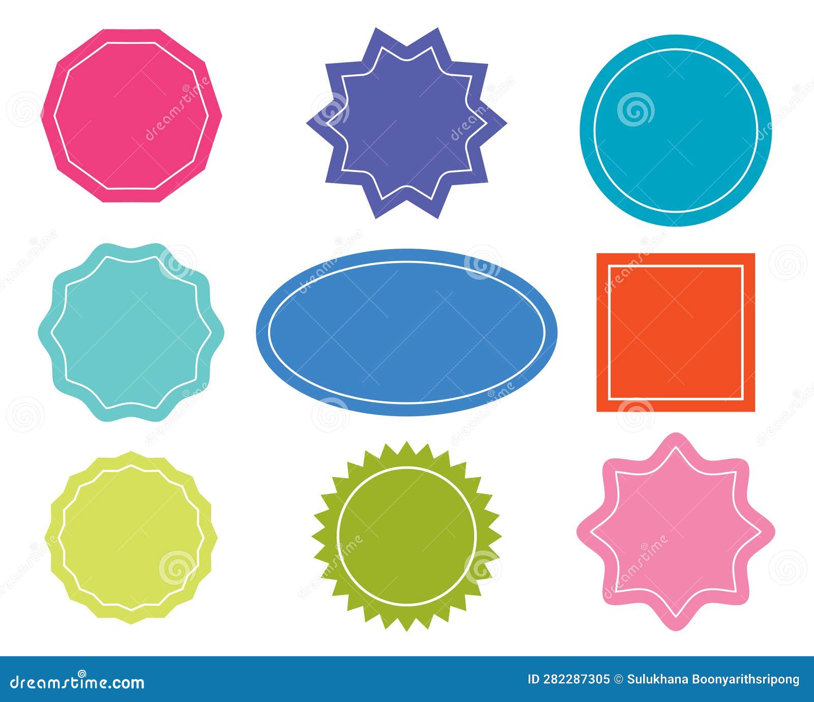 Sticker Element Geometric Shape Stock Vector - Illustration of choice ...