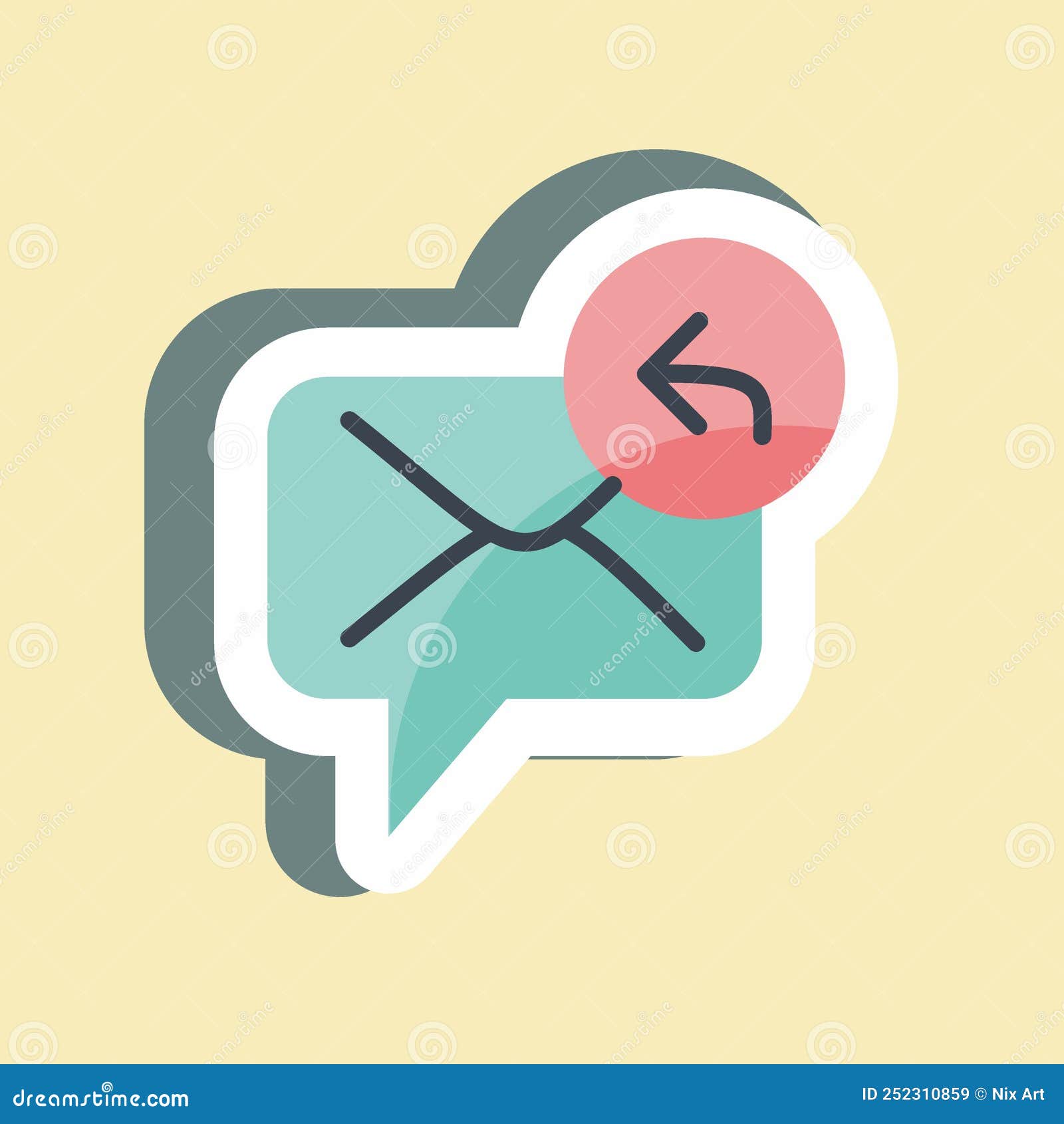 Sticker Email Replay. Suitable for Feedback Symbol. Simple Design ...