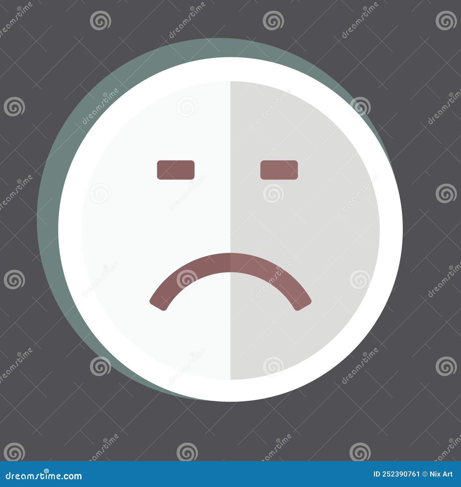 Sticker Emoticon Loser. Suitable For Emoticon Symbol. Simple Design ...