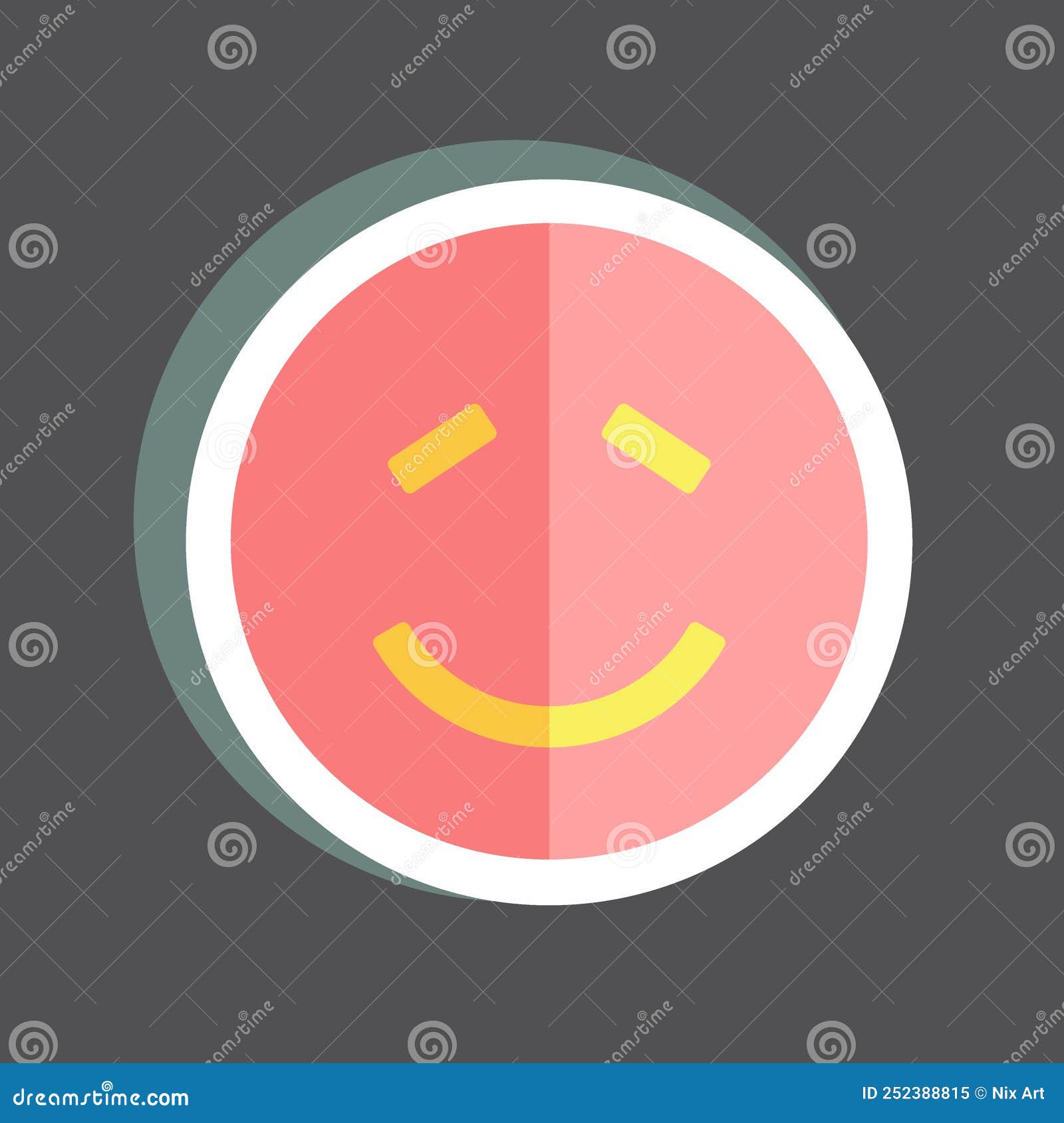 Sticker Emoticon Shy. Suitable for Emoticon Symbol. Simple Design ...