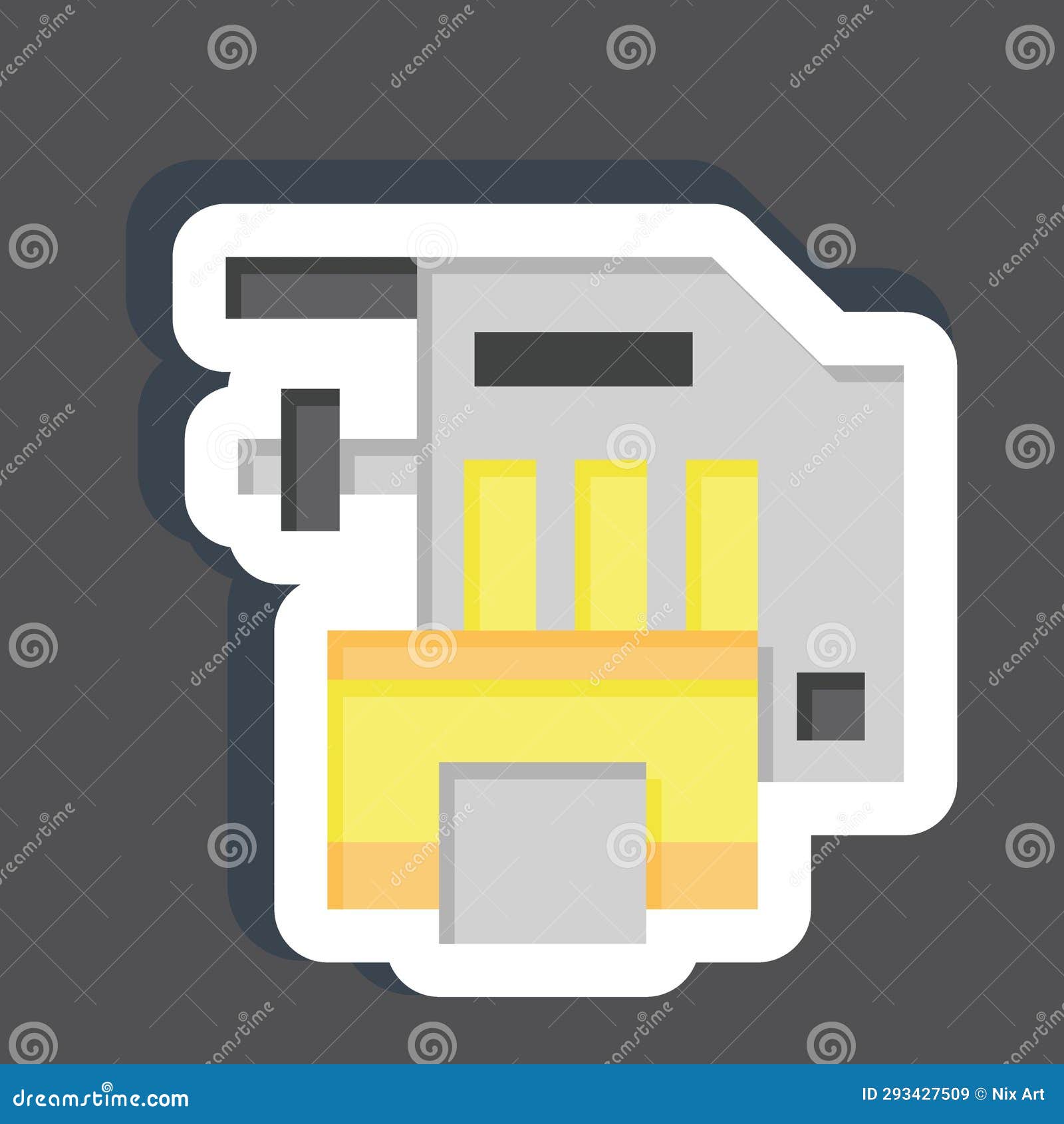 Sticker Engine Cooling System. Related To Car Maintenance Symbol ...