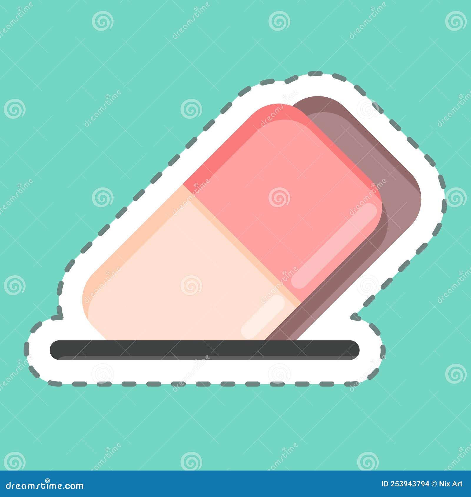 Sticker Eraser. Suitable for Paint Art Tools Symbol. Simple Design ...