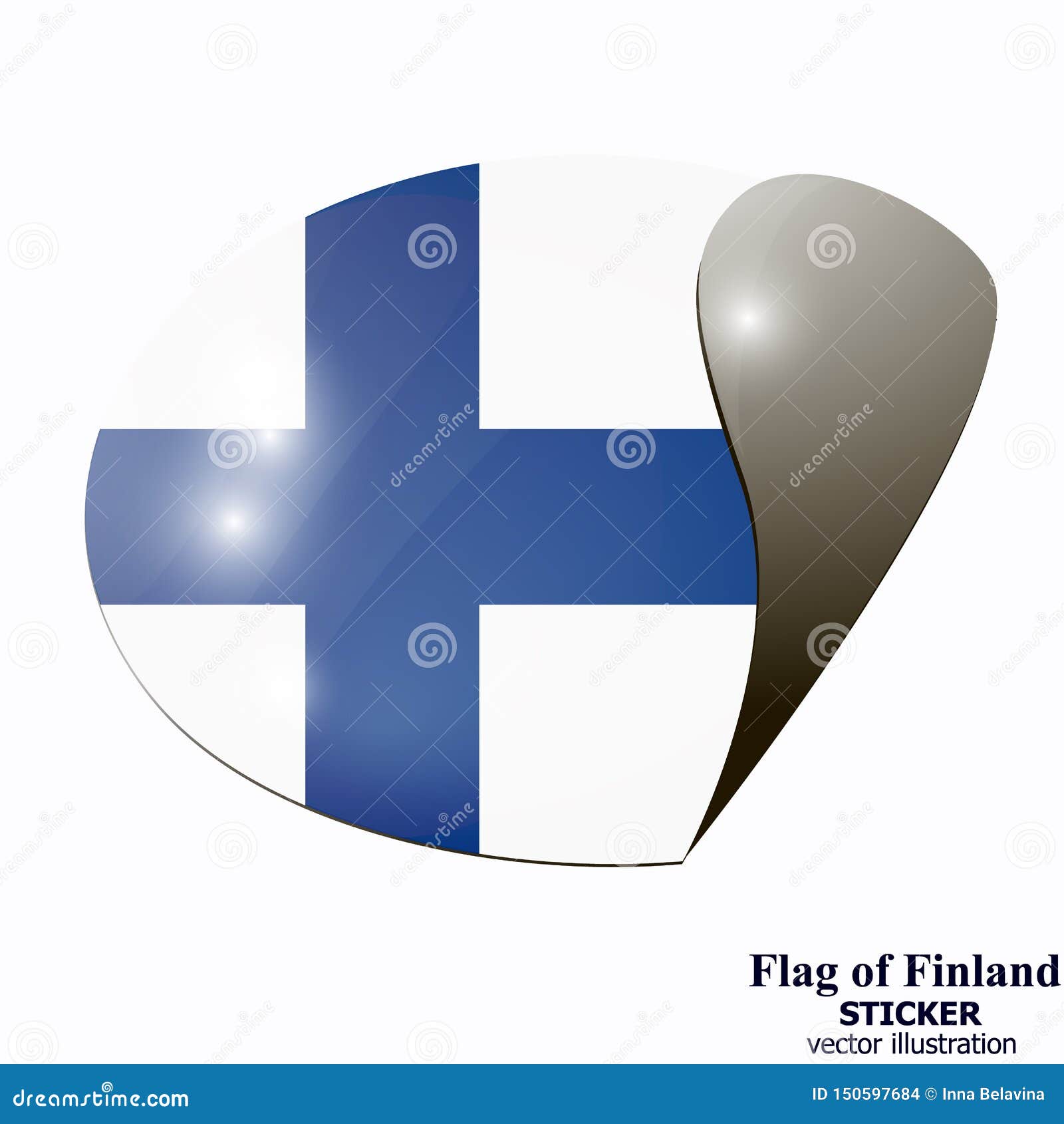 Sticker of Finland. Vector. Stock Vector - Illustration of finland ...