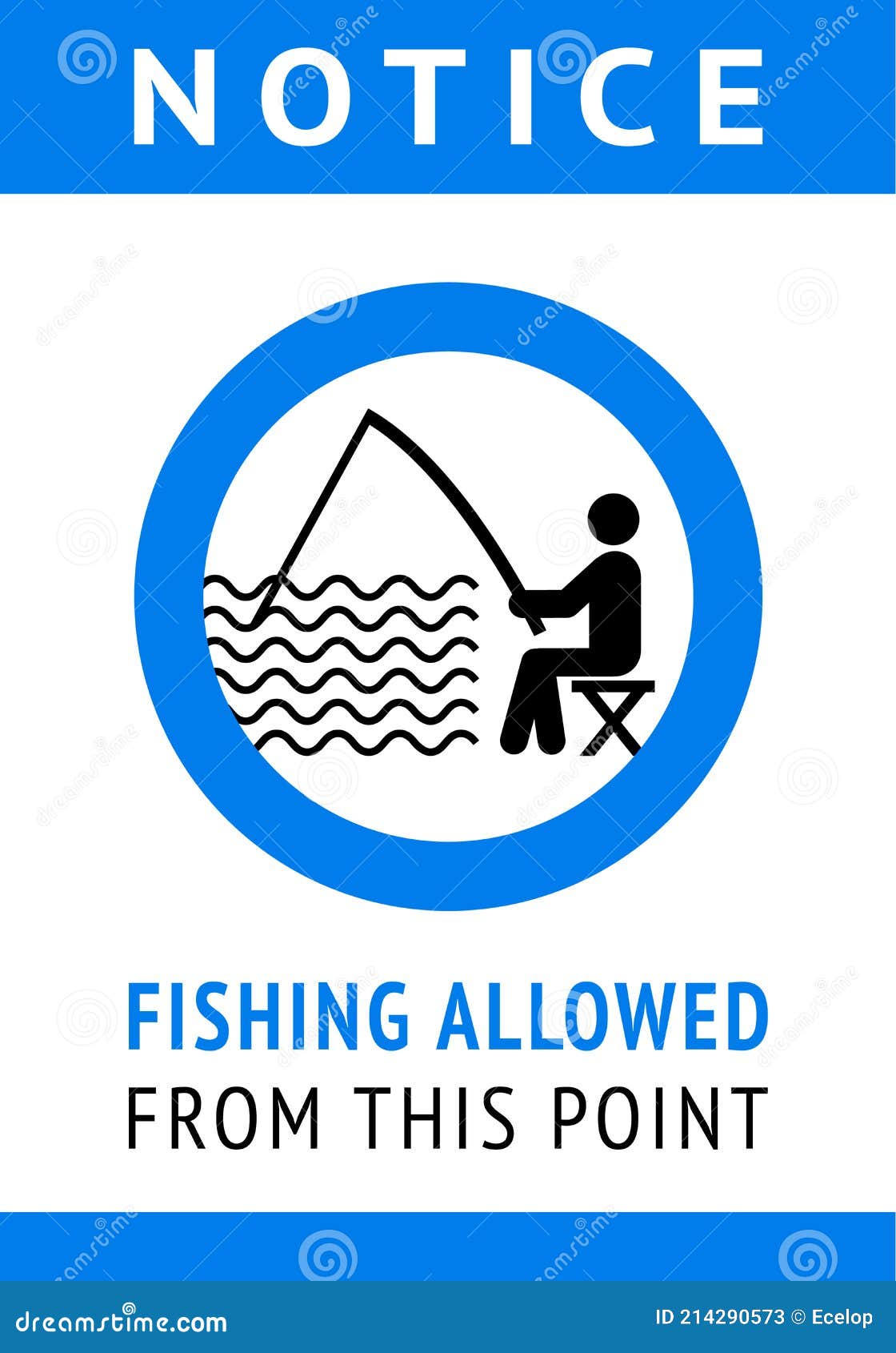Sticker Fishing allowed stock vector. Illustration of fishing - 214290573