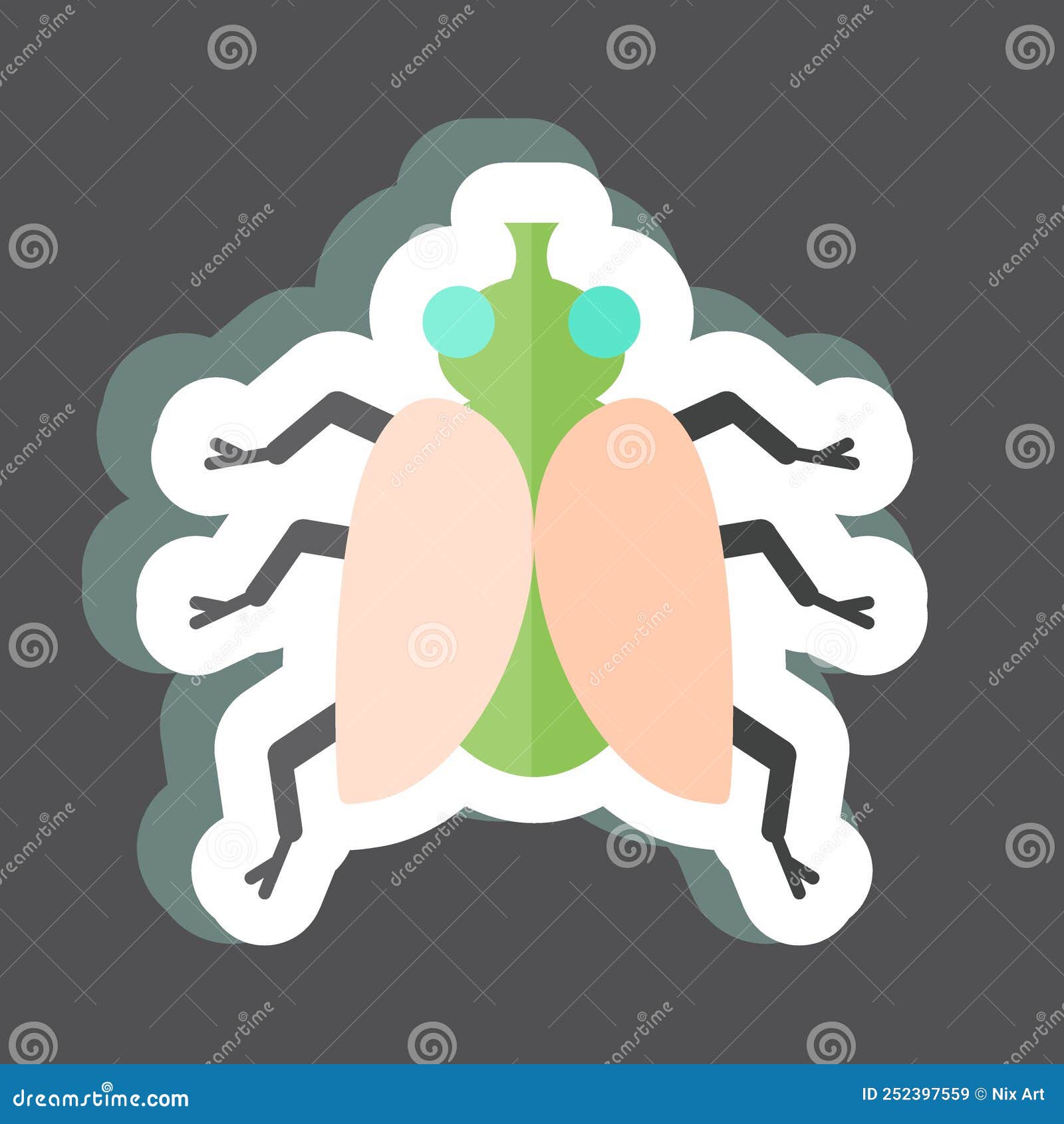 Sticker Fly. Suitable for Animal Symbol. Simple Design Editable. Design ...