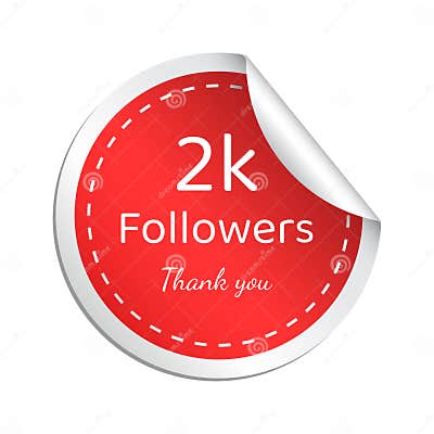 Sticker follower 2k stock vector. Illustration of thank - 202618472