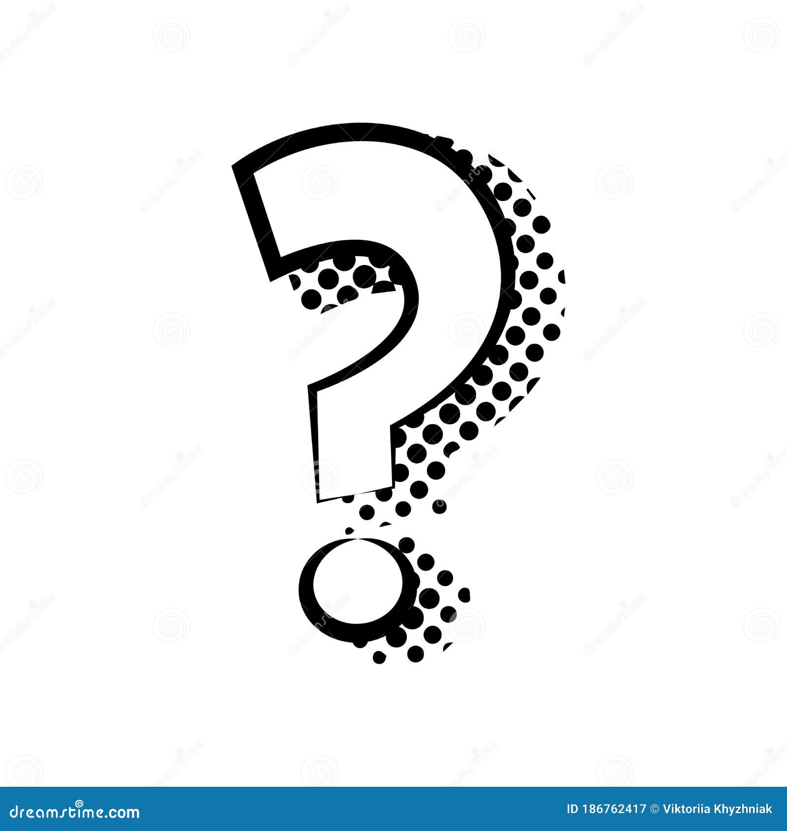 Sticker in the Form of a Question Mark Vector Flat Isolated Stock ...