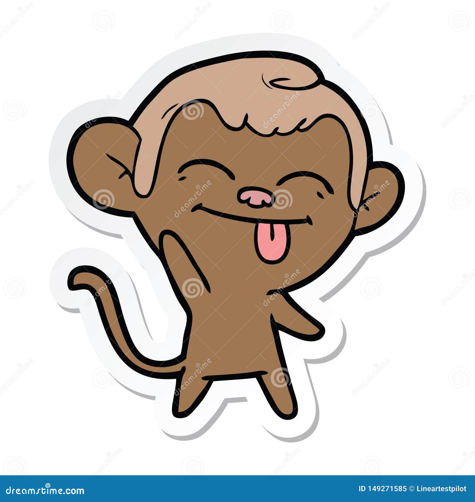 Cartoon Monkey Waving Stock Illustrations – 416 Cartoon Monkey Waving ...