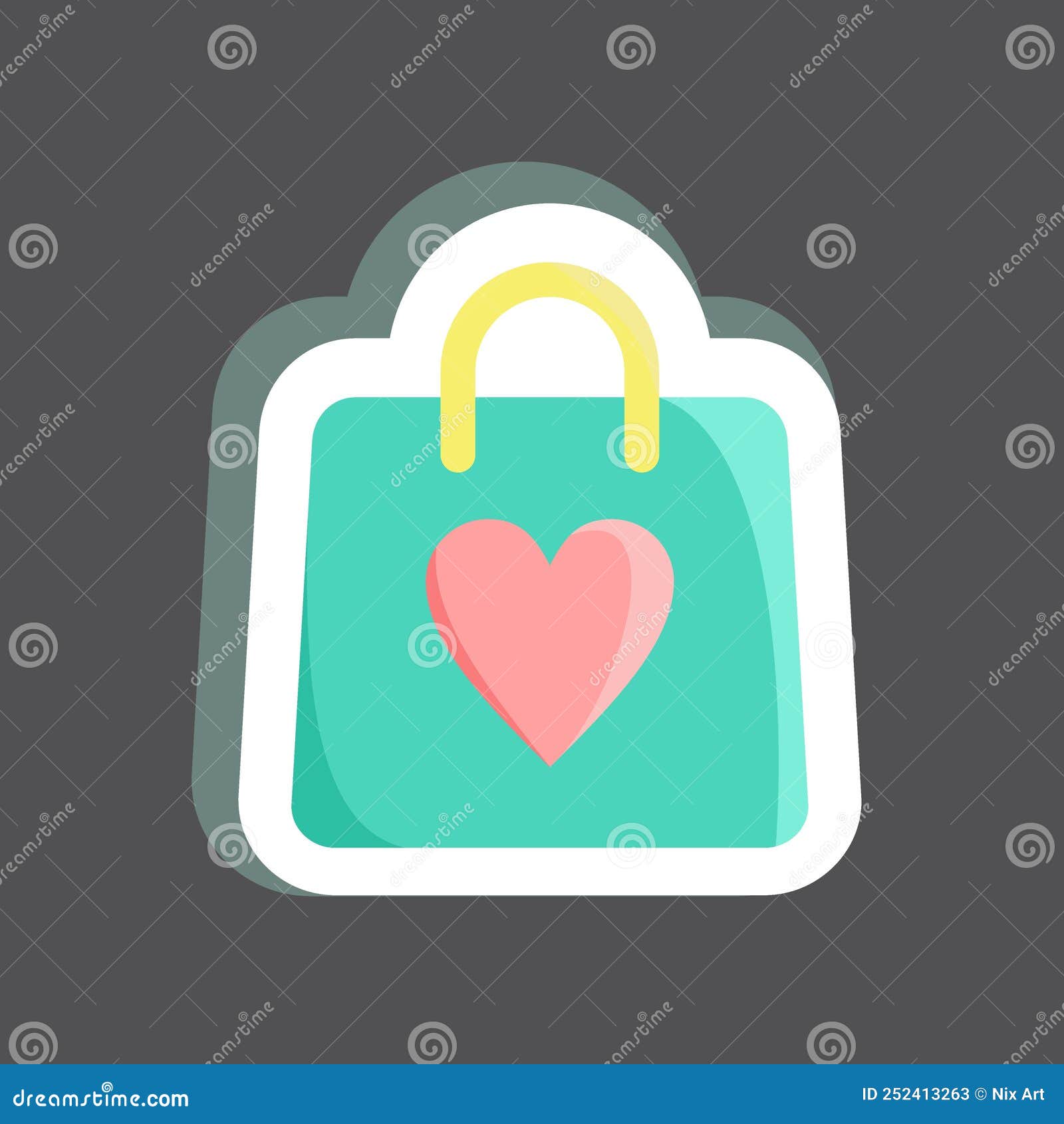 Sticker Gift Bag. Suitable for Kids Symbol. Simple Design Editable ...