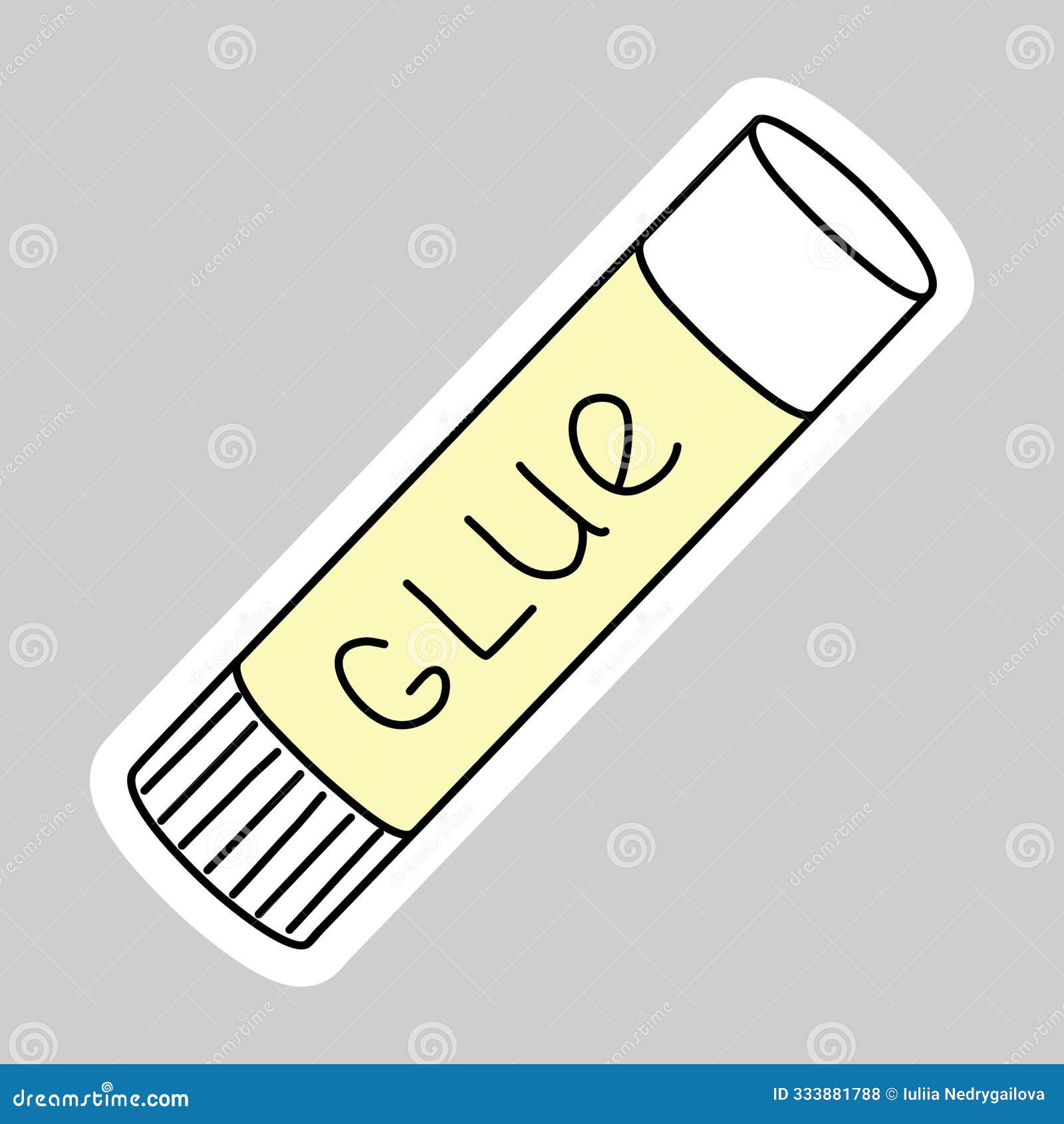 Sticker with Glue Stick Tube, Doodle Style Vector Stock Illustration ...