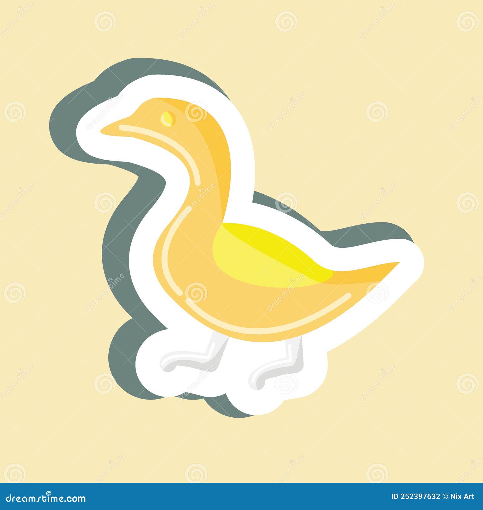 Sticker Goose. Suitable for Meat. Simple Design Editable. Design ...