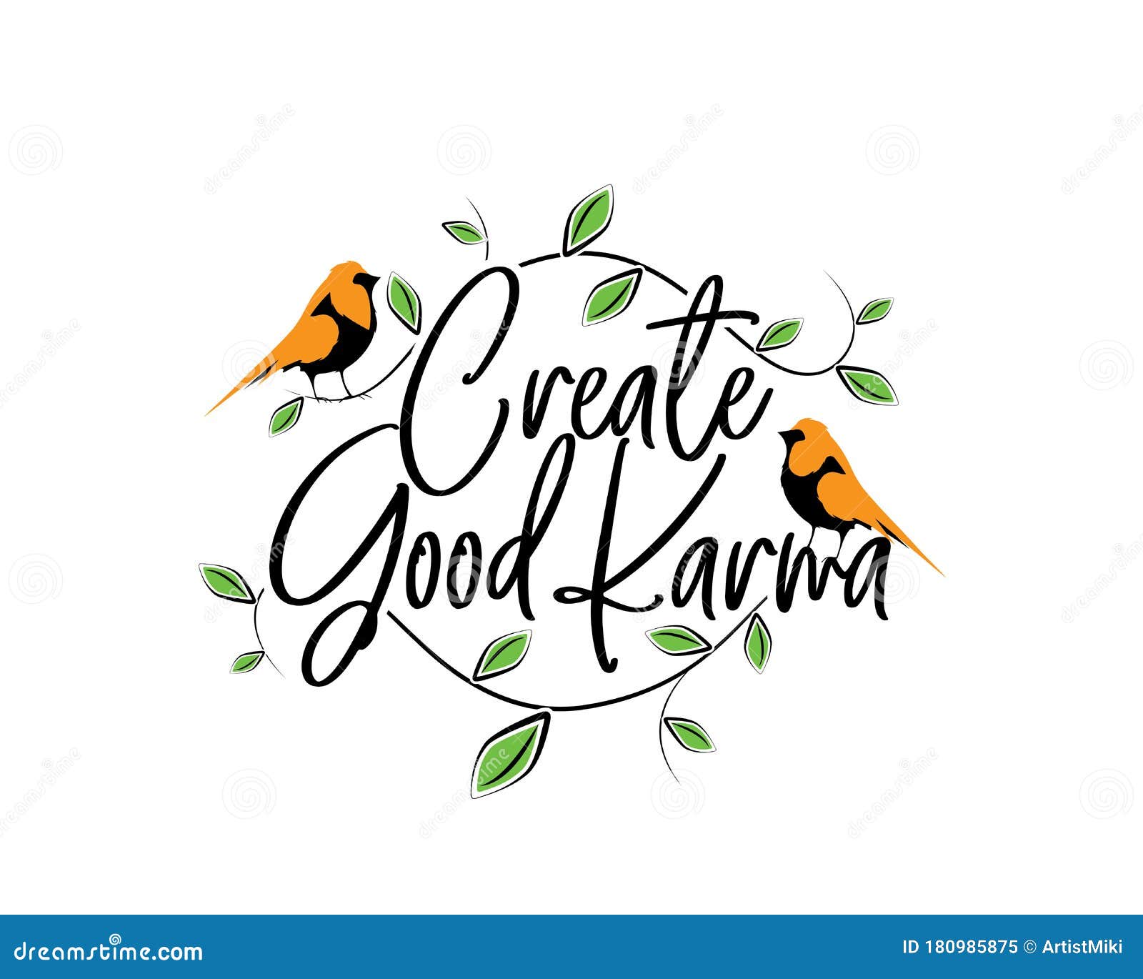 Create Good Karma, Vector. Scandinavian Minimalist Art Design. Poster ...