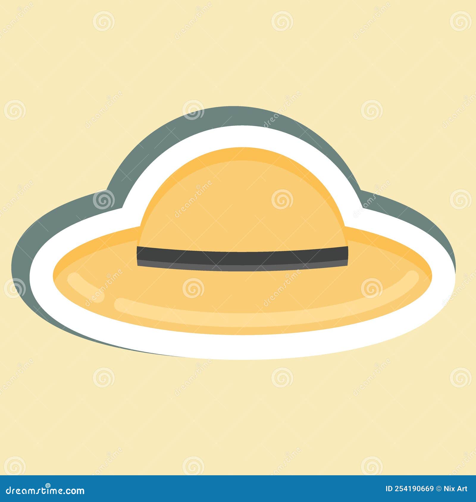 Sticker Hat. Suitable for Summer Symbol. Simple Design Editable. Design ...