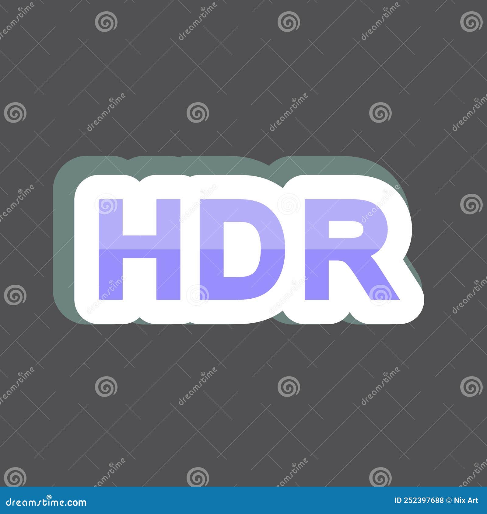 Sticker HDR on. Suitable for Photo Editing Symbol. Simple Design ...