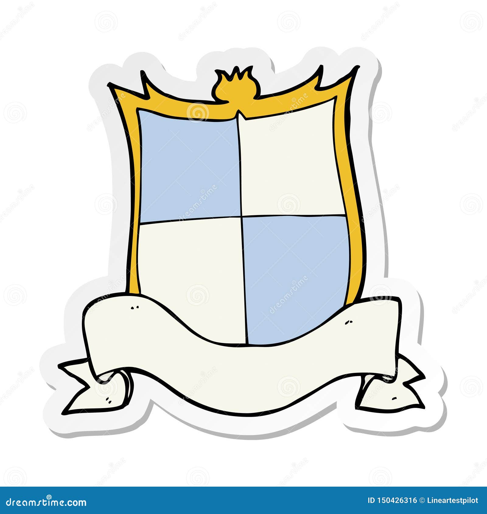 Sticker of a Heraldry Cartoon Stock Vector - Illustration of sticker ...