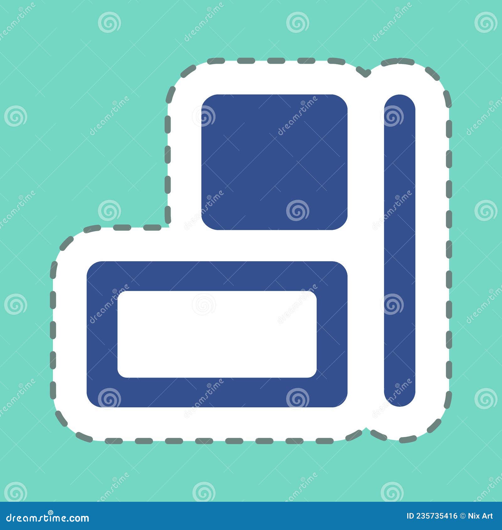 Sticker Horizontal Align Right - Line Cut,Simple Illustration,Editable ...