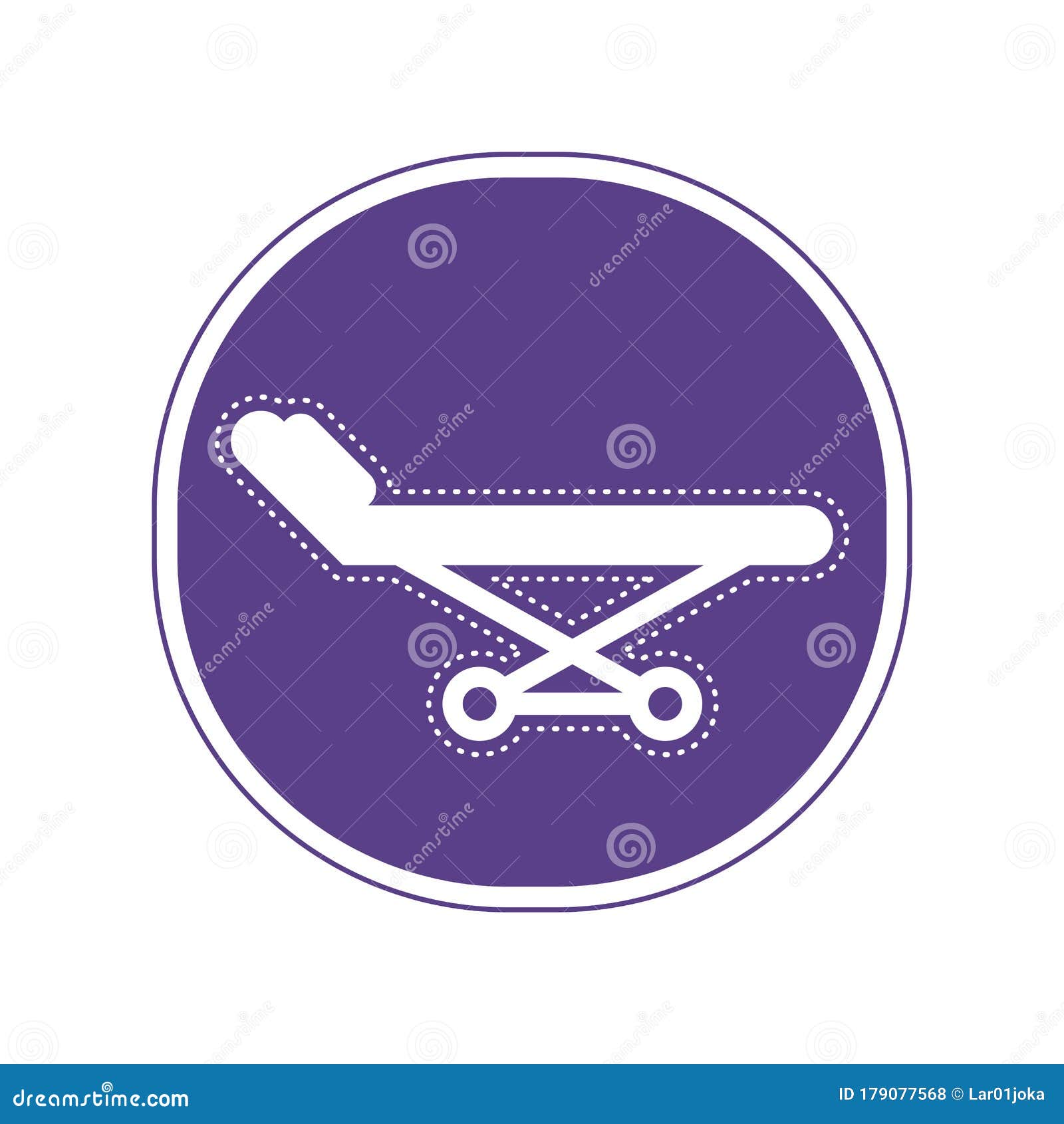 Sticker of a Hospital Gurney Icon Stock Vector - Illustration of sign ...
