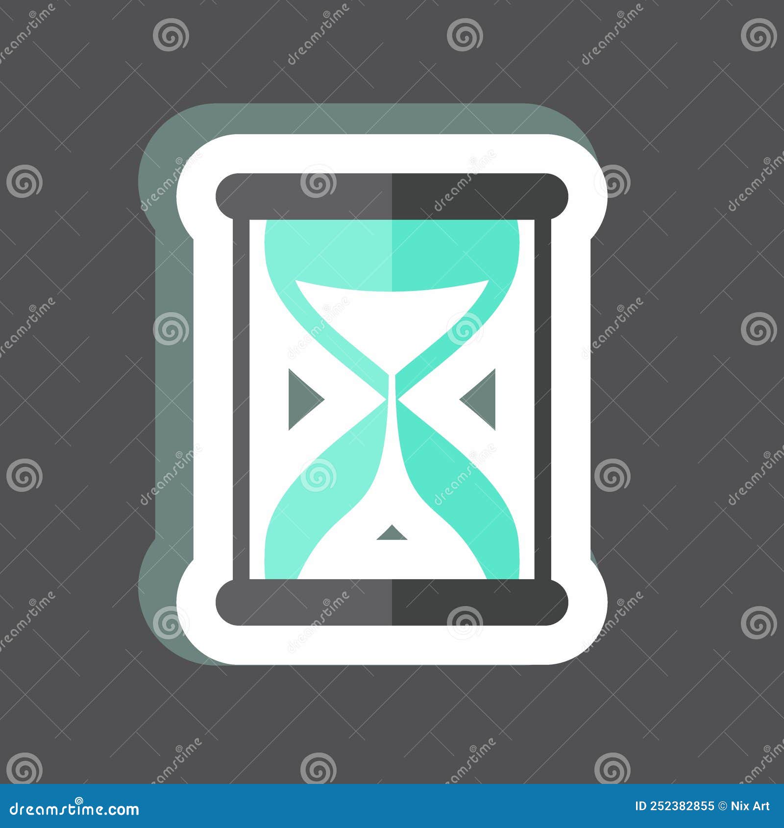 Sticker Hourglass. Suitable for Web Interface Symbol. Simple Design ...