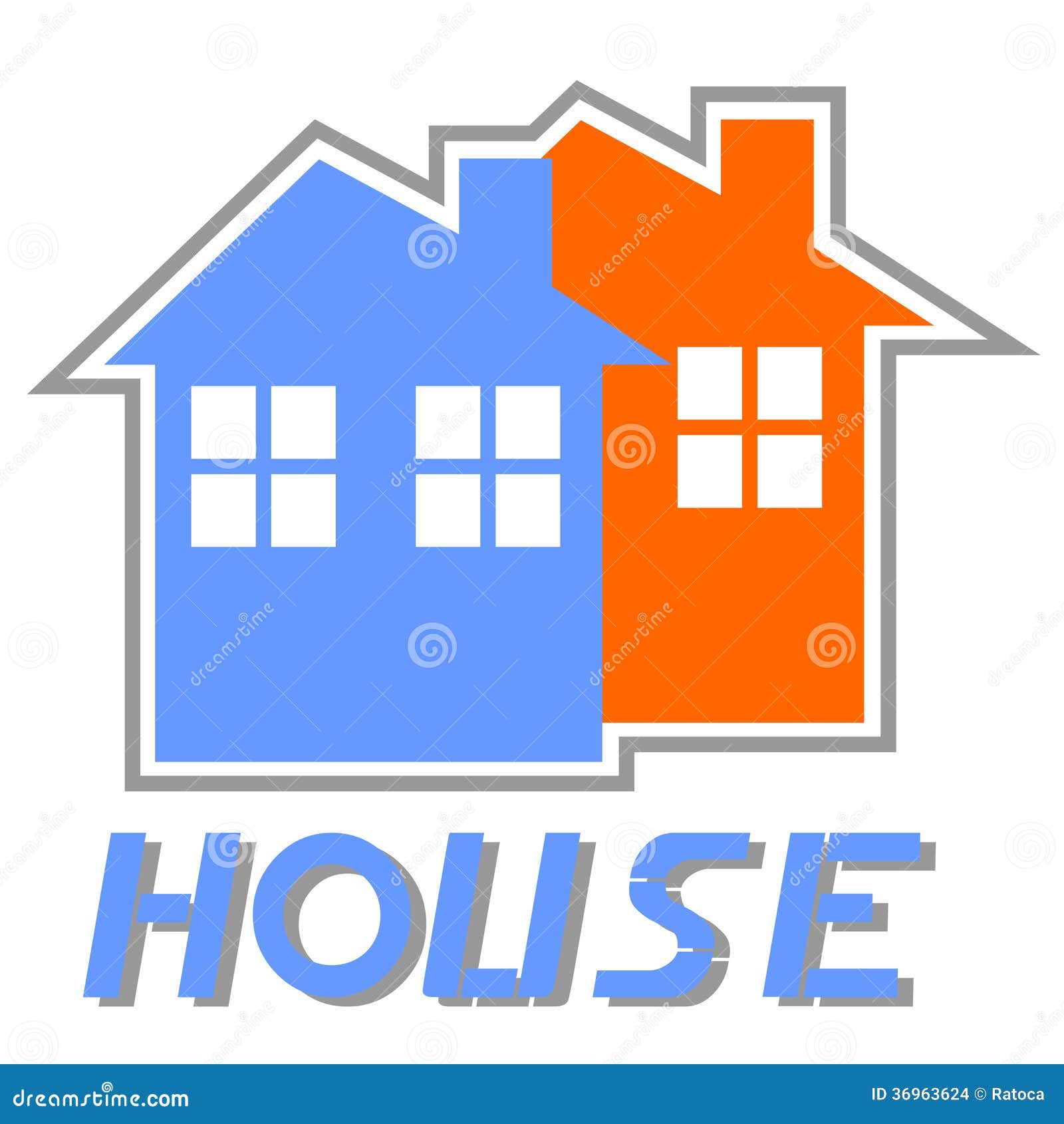 Sticker house stock vector. Illustration of innovation - 36963624