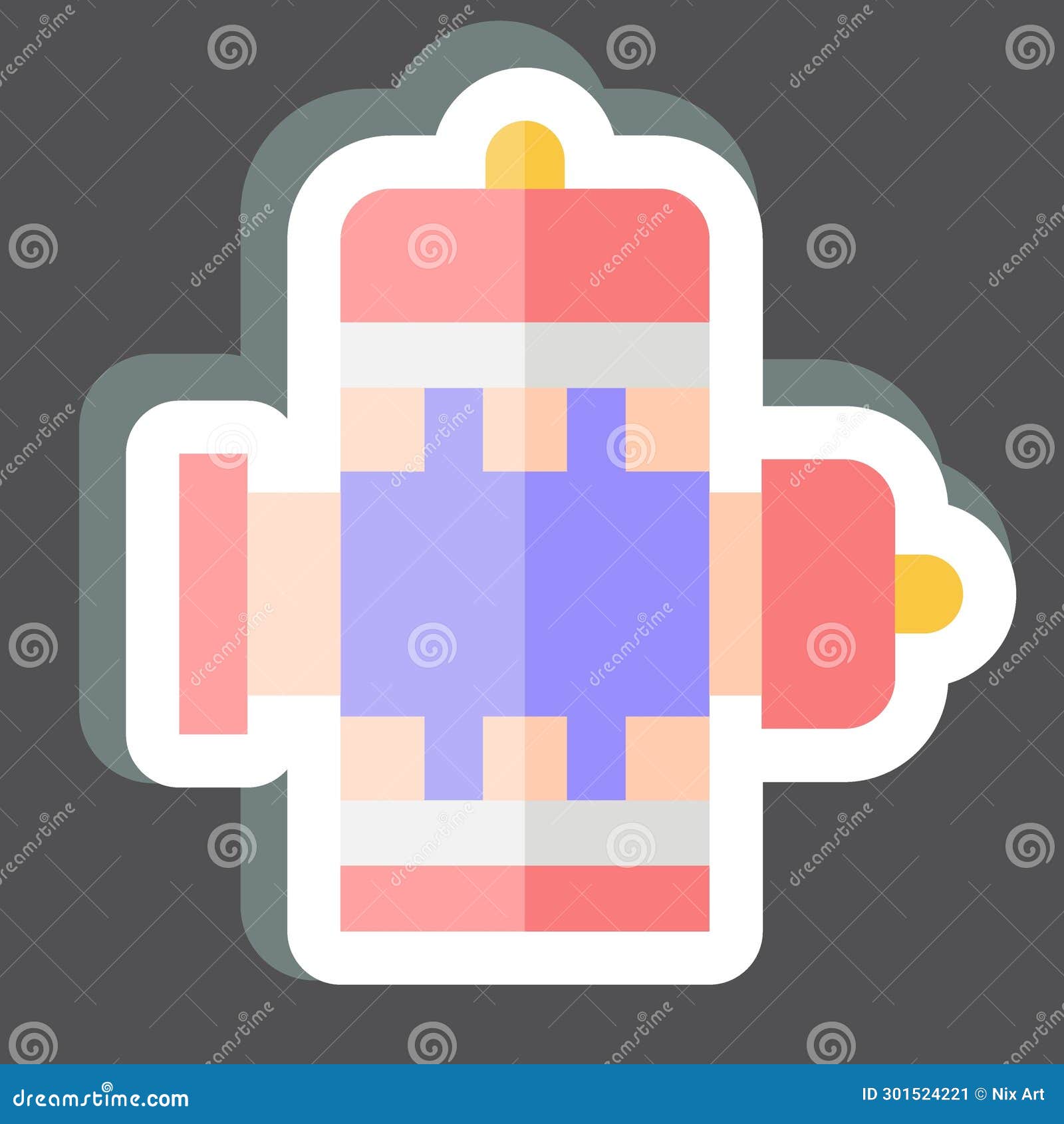 Sticker Hydrant. Related To Firefighter Symbol. Simple Design Editable ...