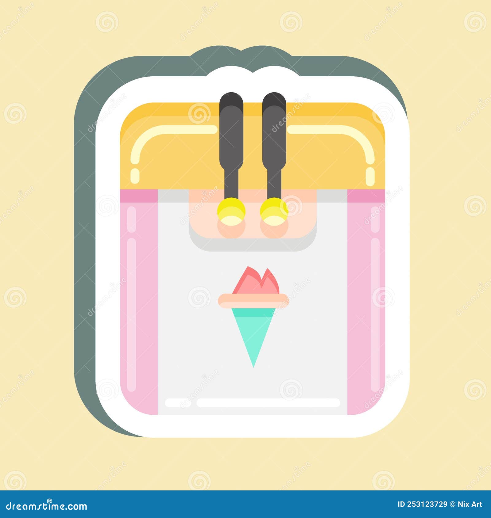 Sticker Ice Cream Machine. Suitable for Kitchen Appliances Symbol ...