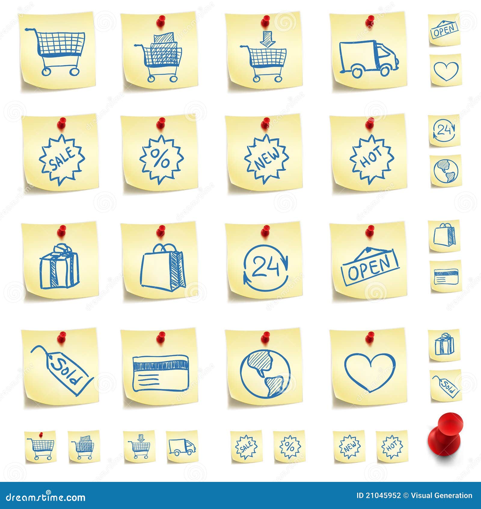 Sticker Icon Set stock vector. Illustration of paper - 21045952